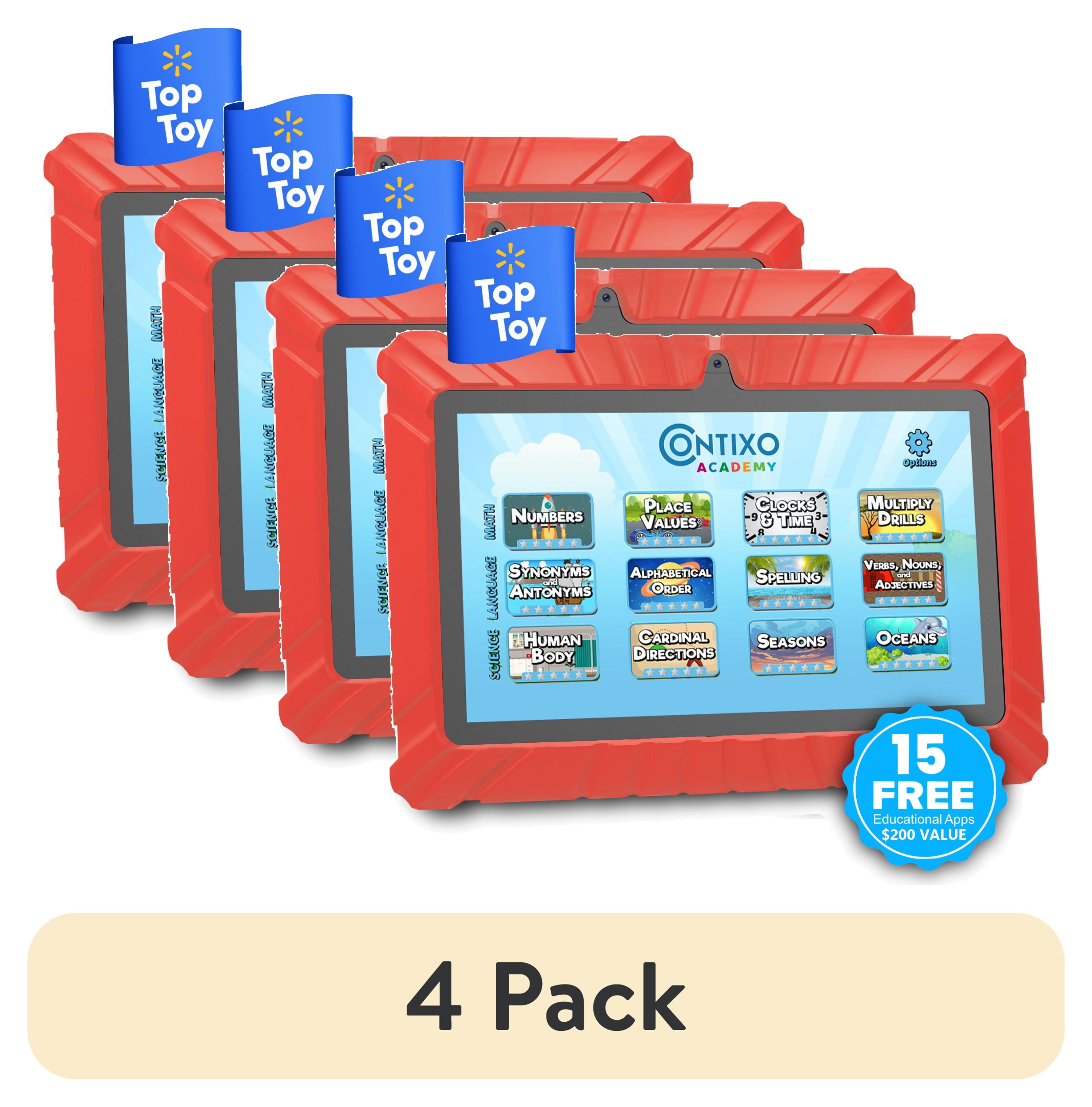 (4 pack) Contixo 7" Kids Tablet, 2024 Model, STEM Learning, Educational ...