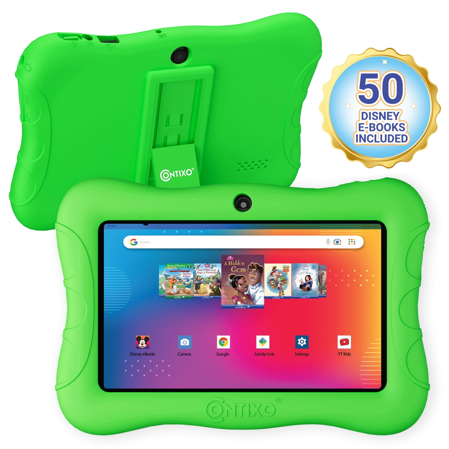 Contixo 7" Kids Tablet 32GB, 50+ Disney Storybooks, Protective Case w ...