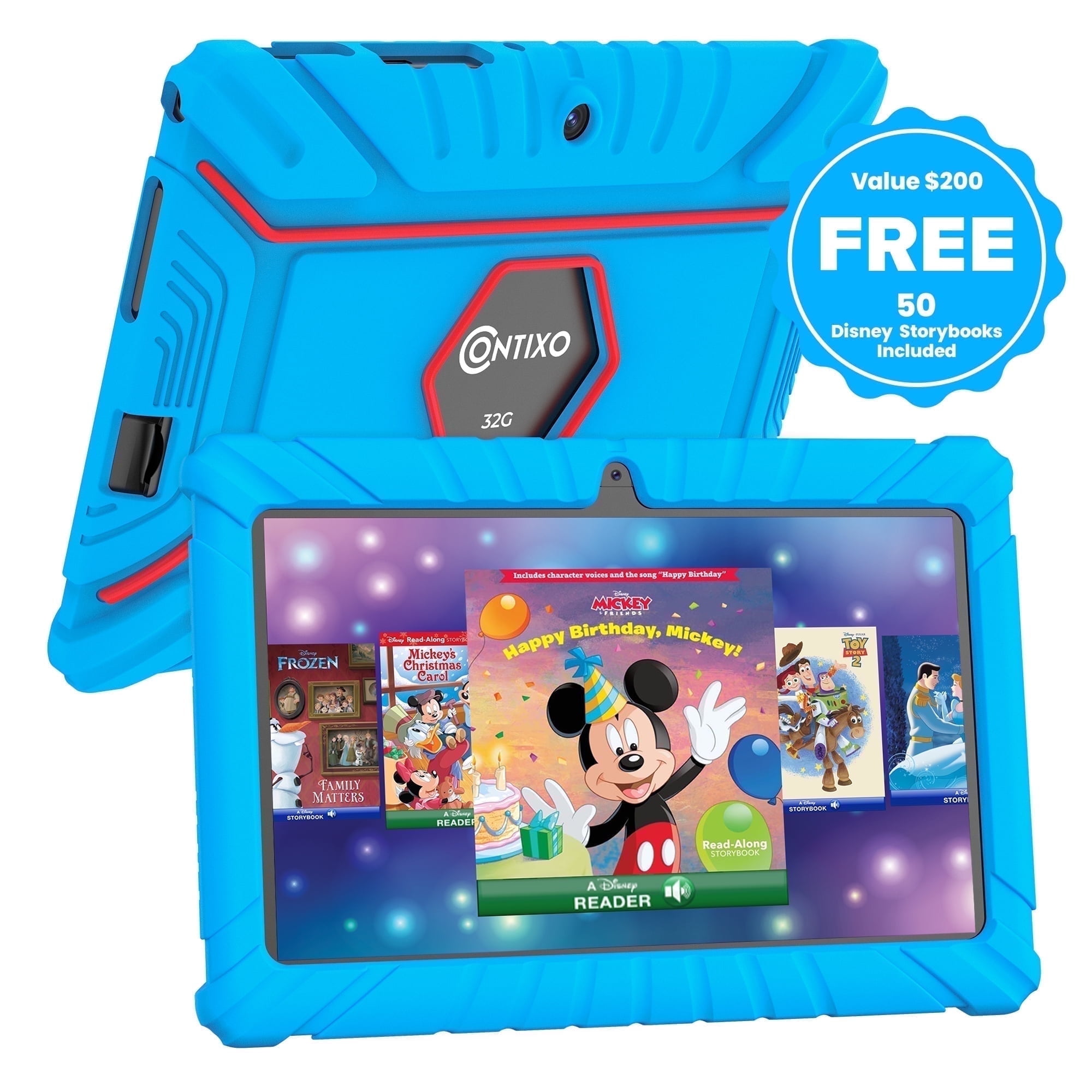 Contixo Disney Storybook Kids Tablet, 7", 16GB, Quad-core 1.6GHz, Kid ...
