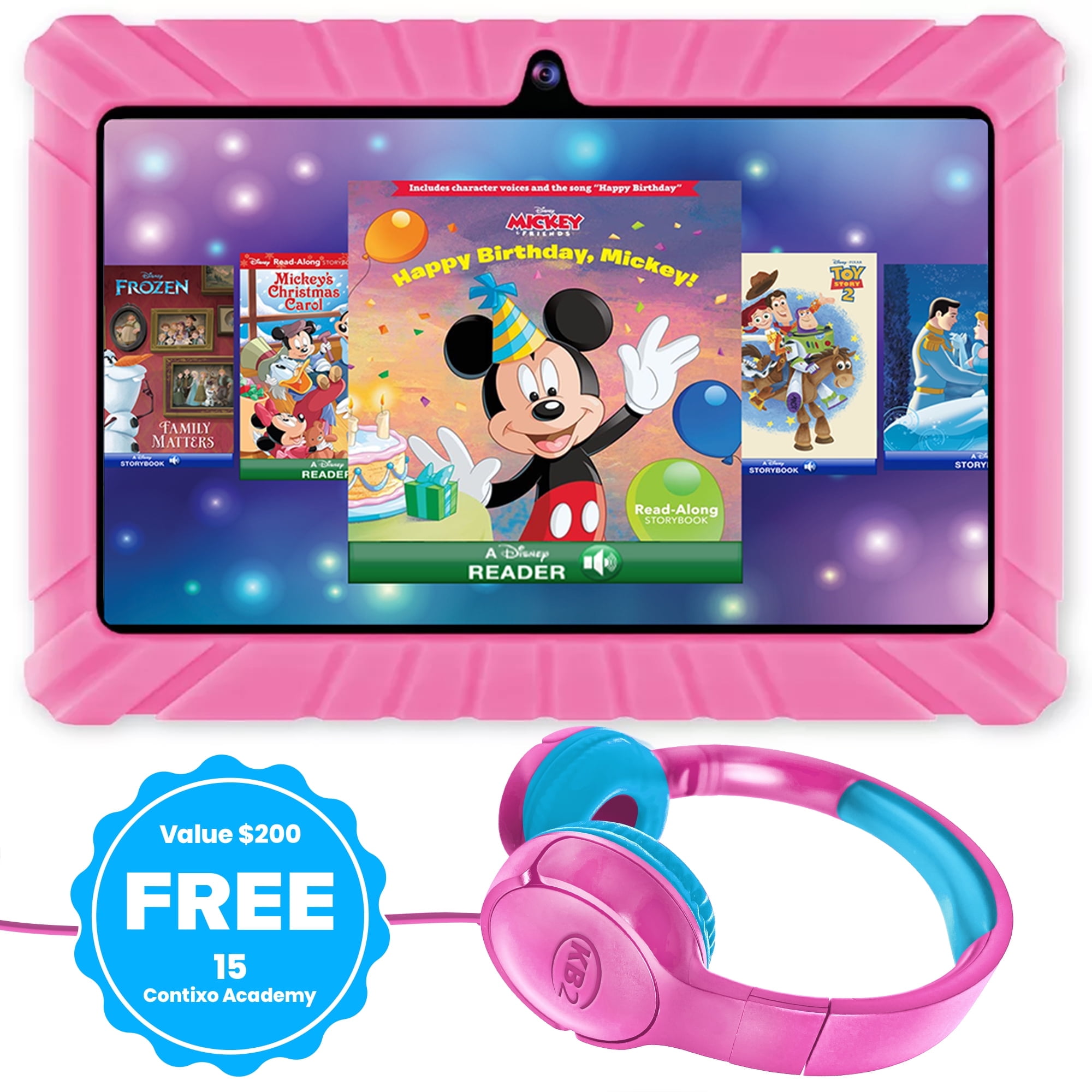 Free Shipping! Contixo V8-2 Bundle, 7" Kids Tablet and Headphone with ...