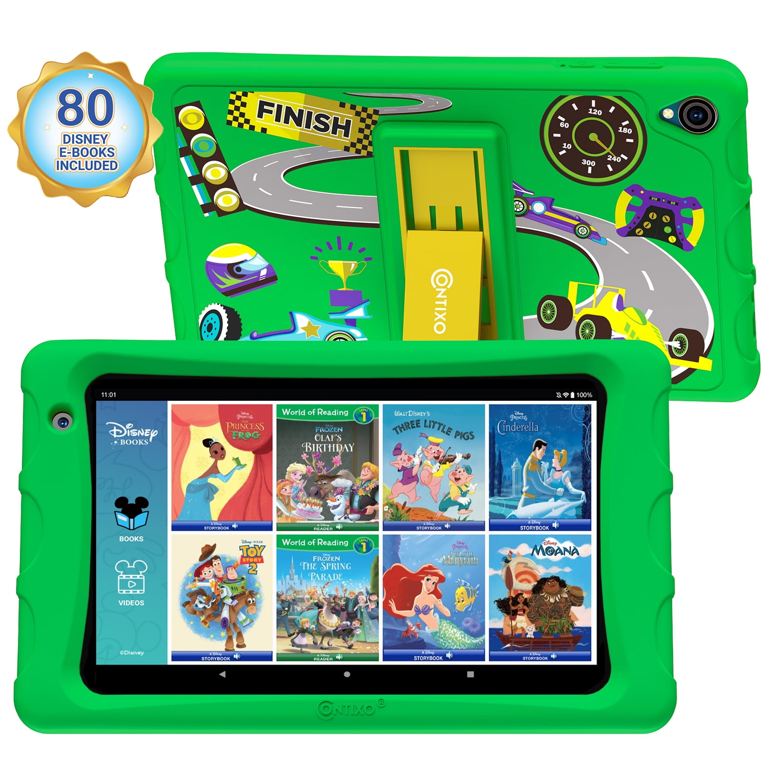 Contixo 8" Android Kids Tablet 64GB, Includes 80+ Disney Storybooks ...