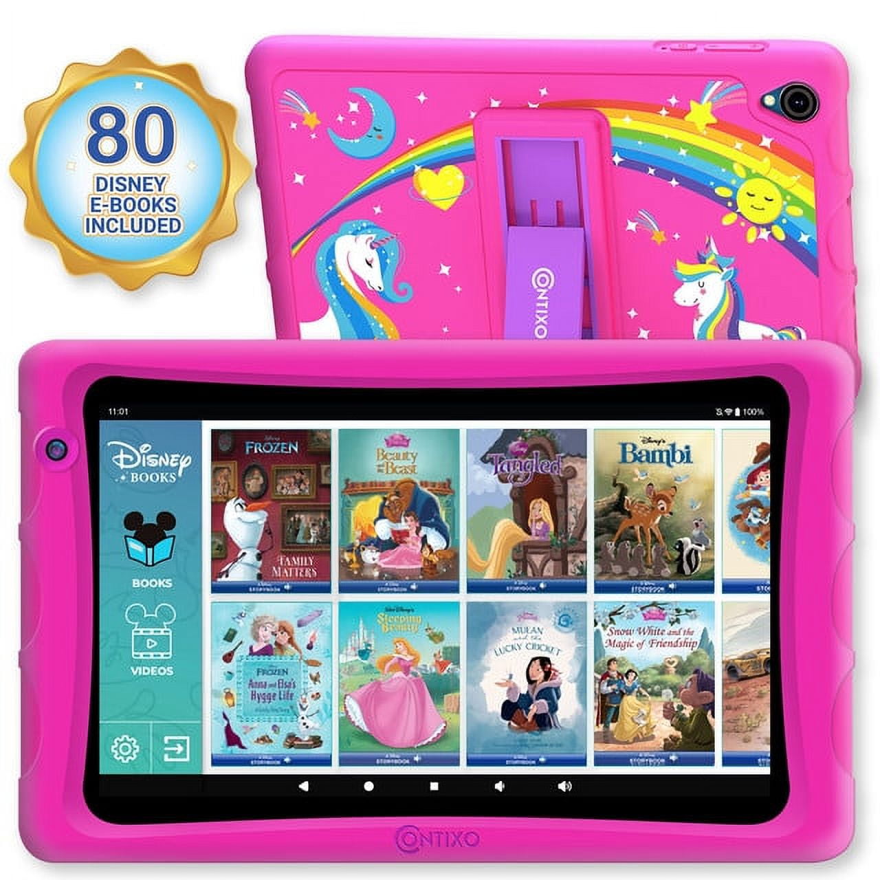 Contixo 8" Kids Tablet 64GB, Includes 80+ Disney Storybooks, Kid-Proof ...