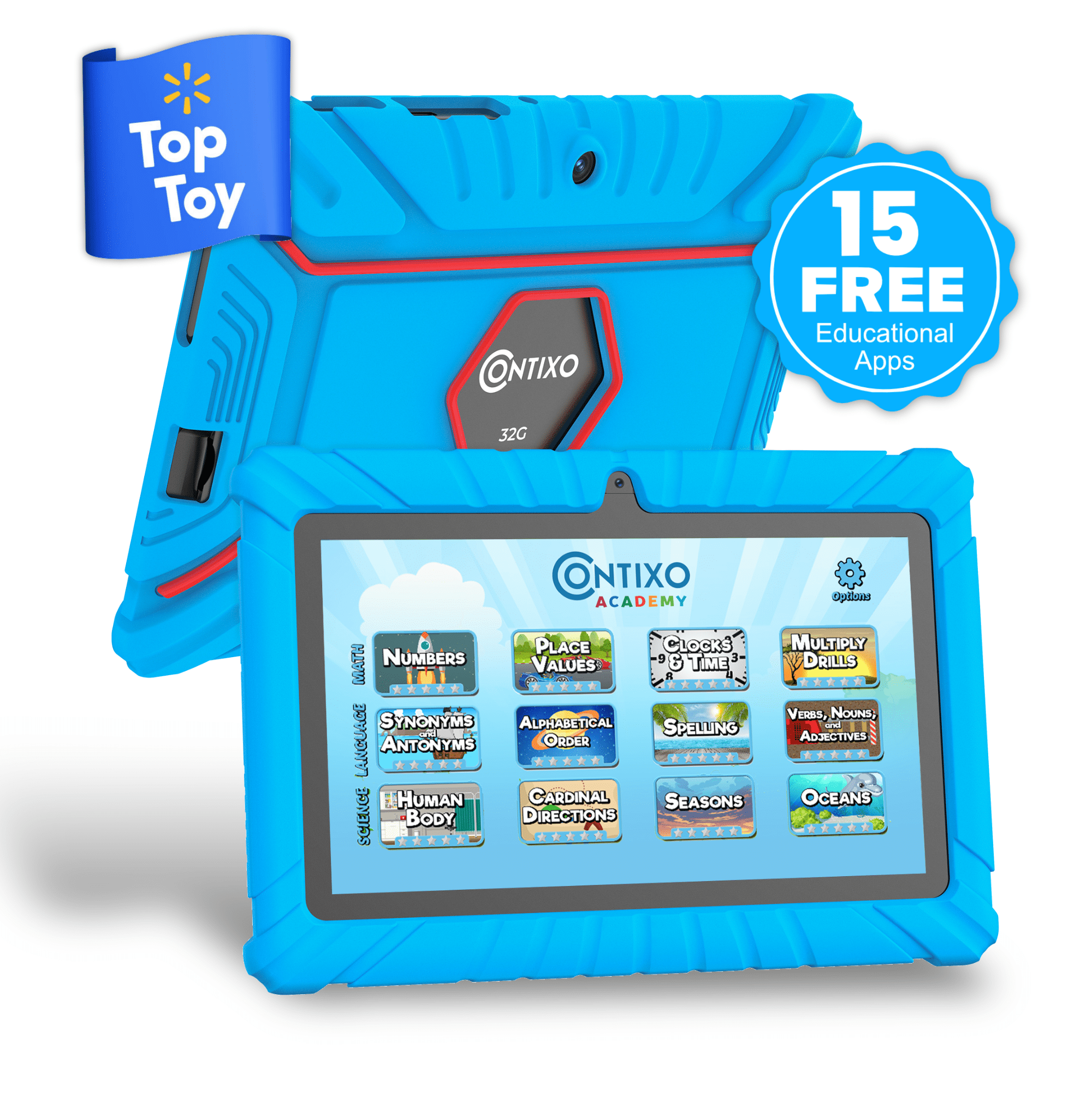 "Contixo Academy Children's 7"" Educational Tablet 32GB with Kid-Proof ...