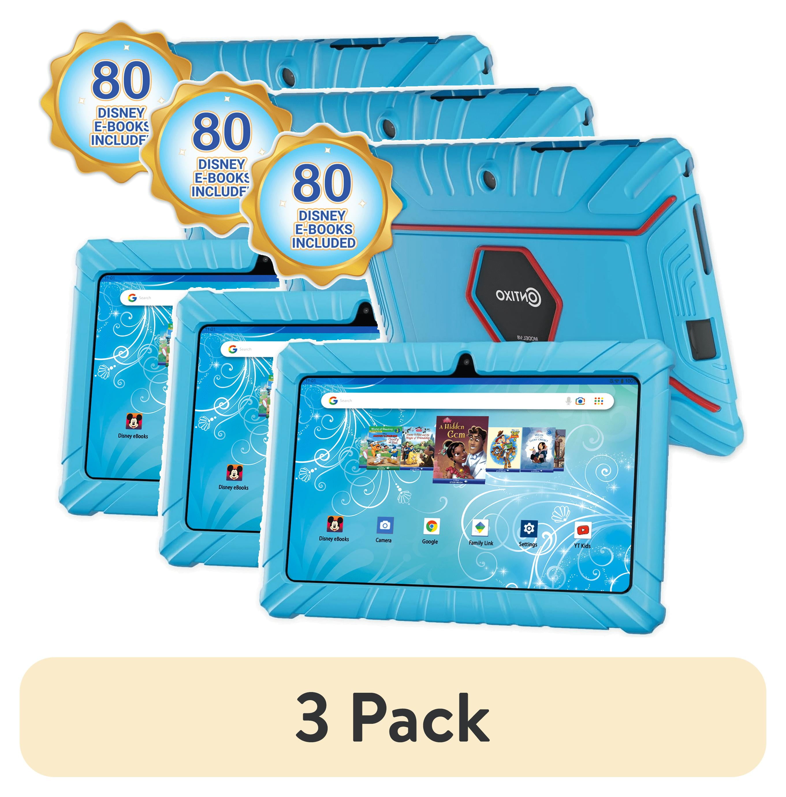 (3 pack) Contixo 7" Kids Tablet, Ages 3-7, 50+ Disney eBooks, Kid-Proof ...