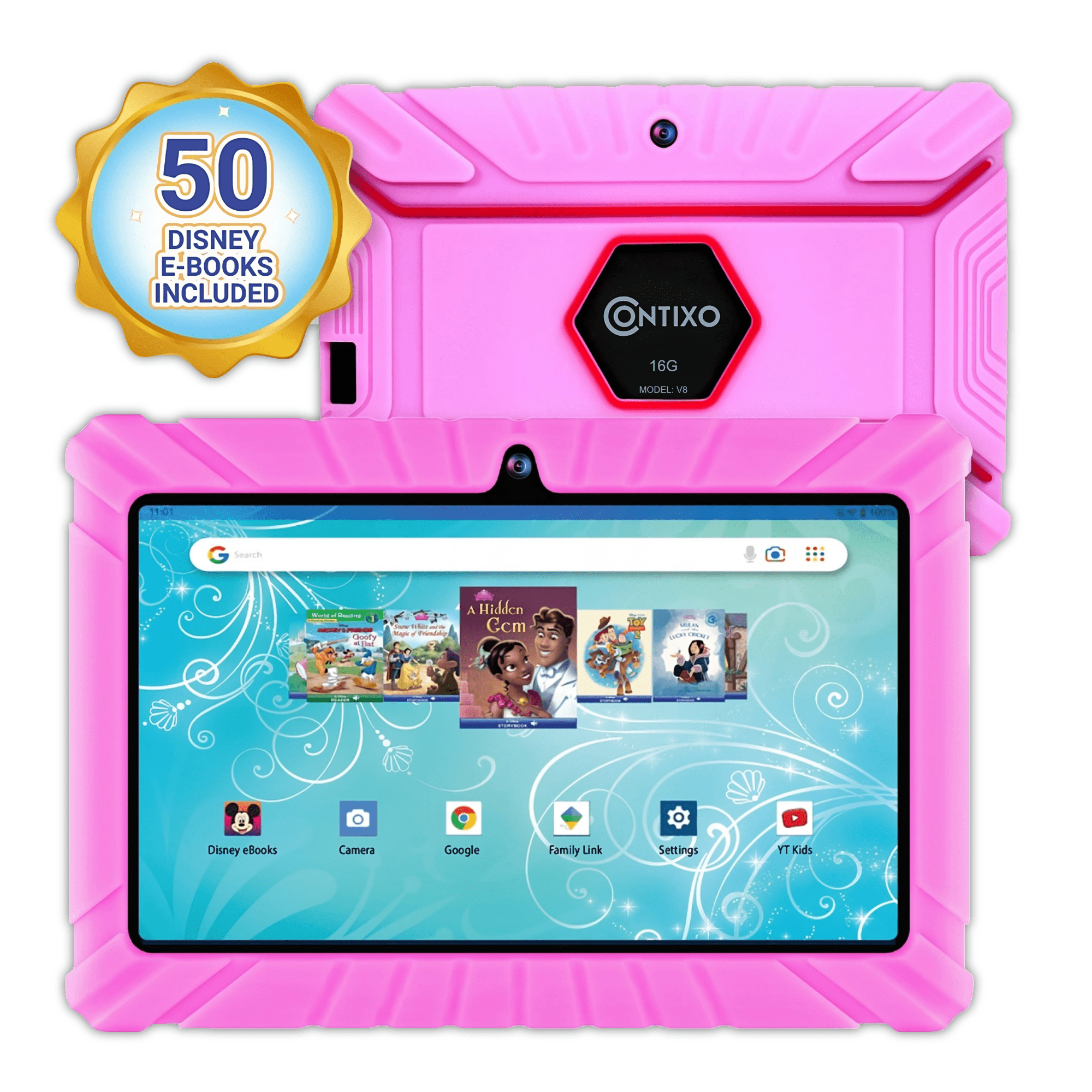 Contixo Disney 7" Kids Tablet 16GB 2023 Model, Kid-Proof Case, 50 ...