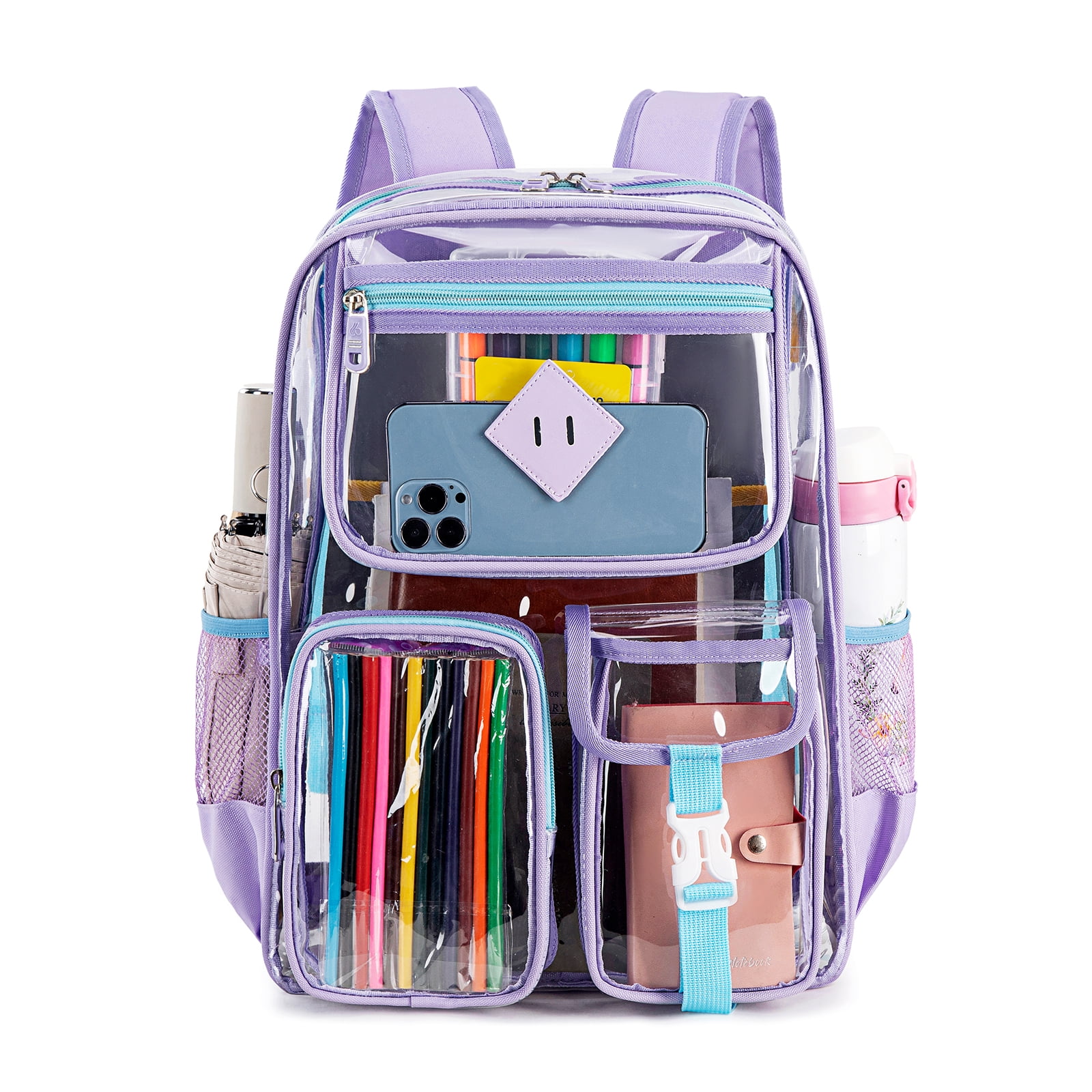 Contixo Clear Backpack for Girls - Trendy PVC Transparent Bookbag ...