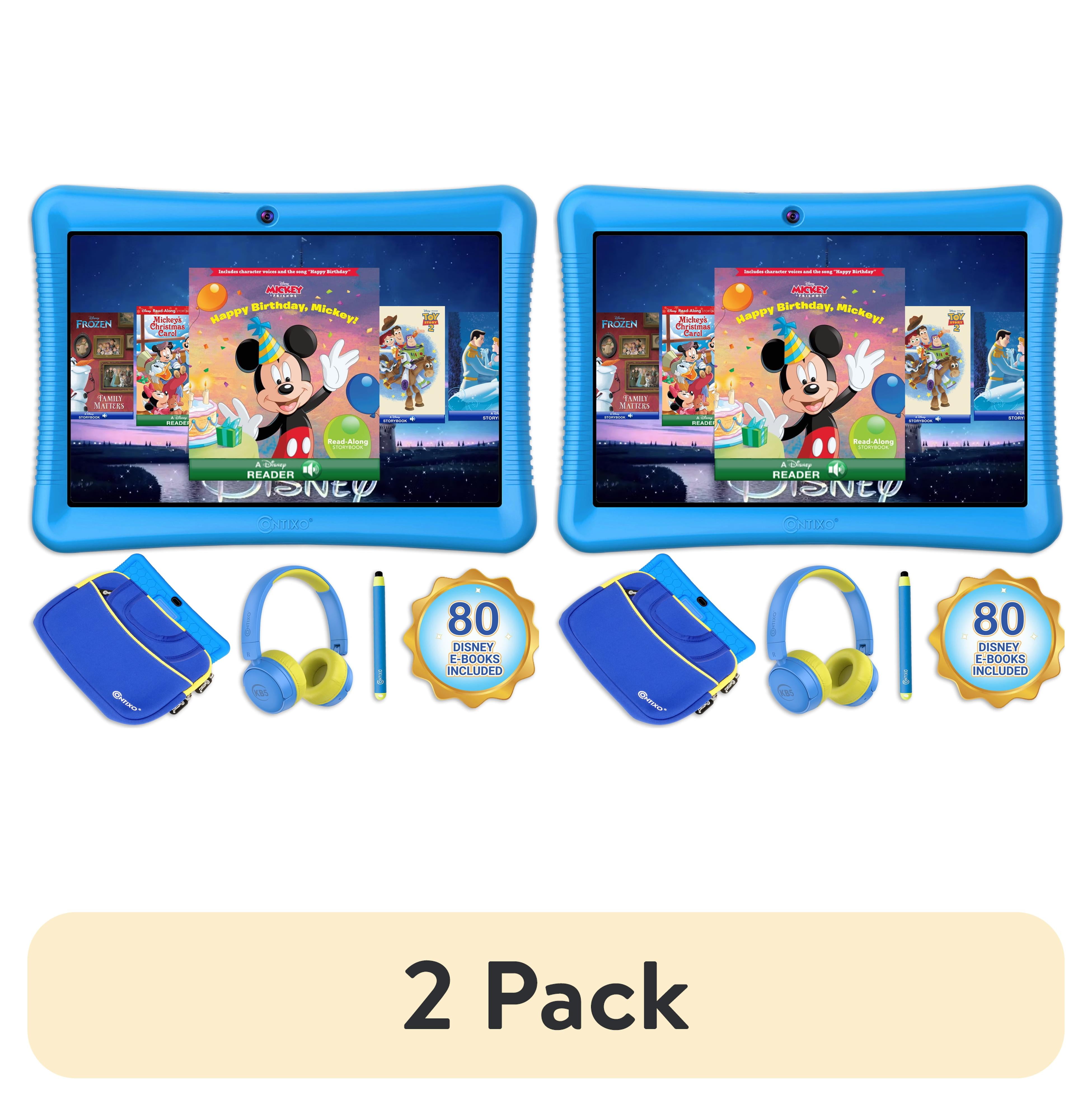 (2 pack) Contixo 10" Kids Tablet Bundle, 80 FREE Disney eBooks ...