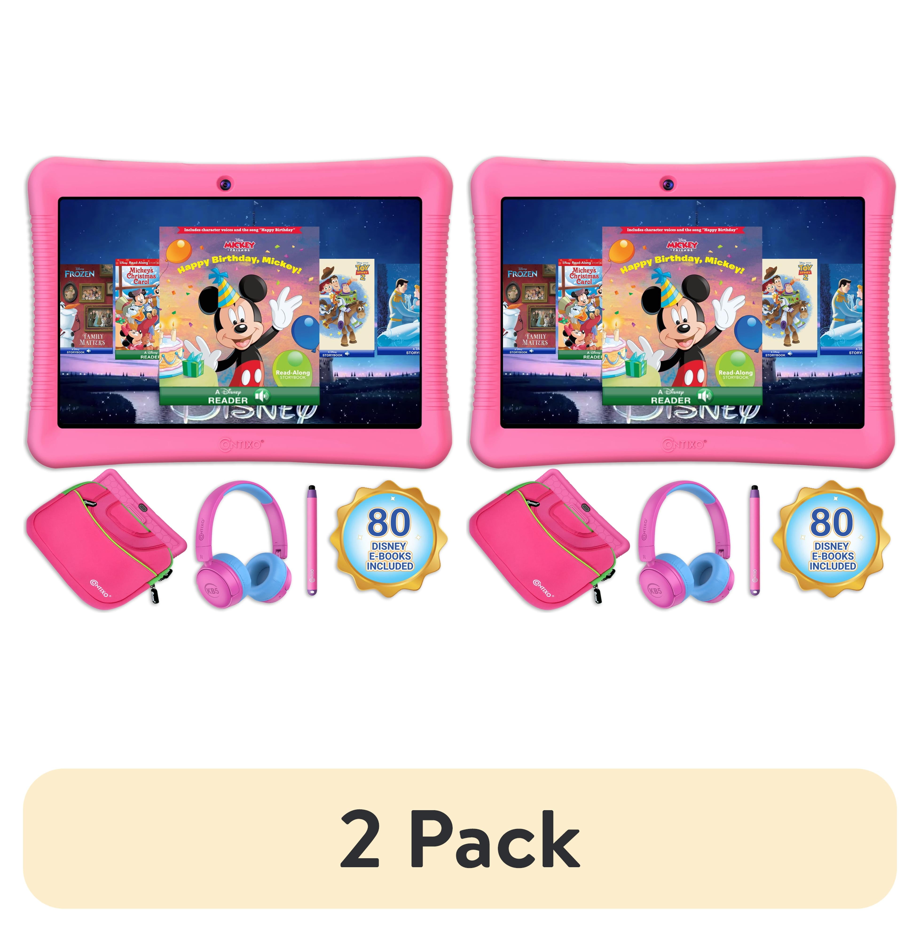 (2 pack) Contixo 10" Kids Tablet Bundle, 80 FREE Disney eBooks ...