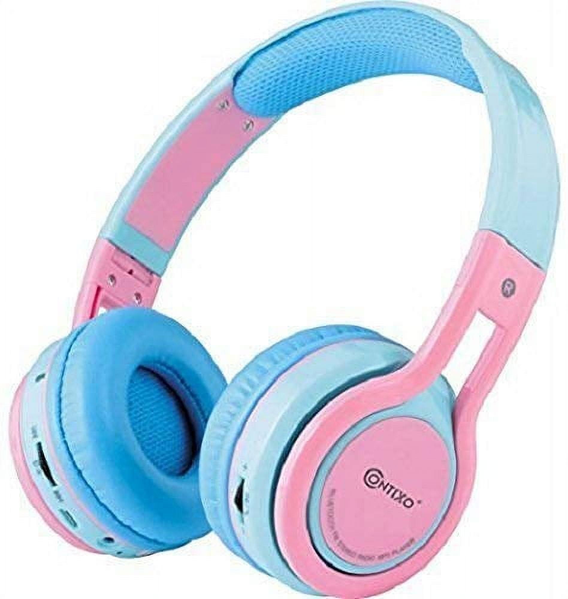 Contixo Kids Bluetooth Headphones, Wireless & Wired, Built-In Mic & SD ...