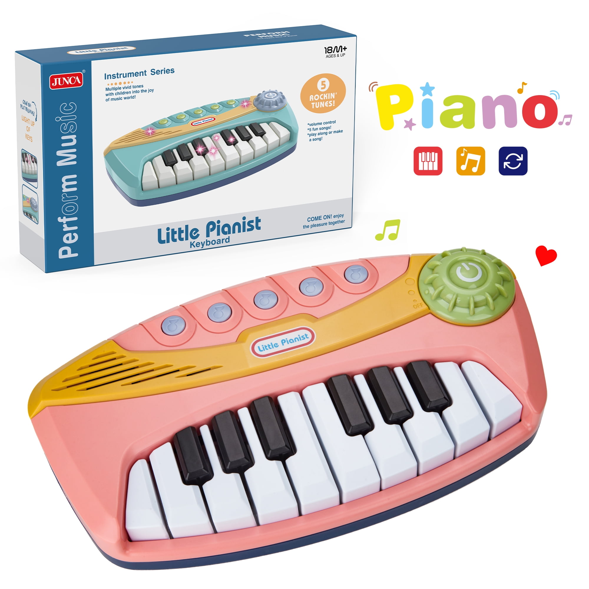 Contixo Keyboard Piano for Kids, Interactive Piano Toy with Light-Up ...