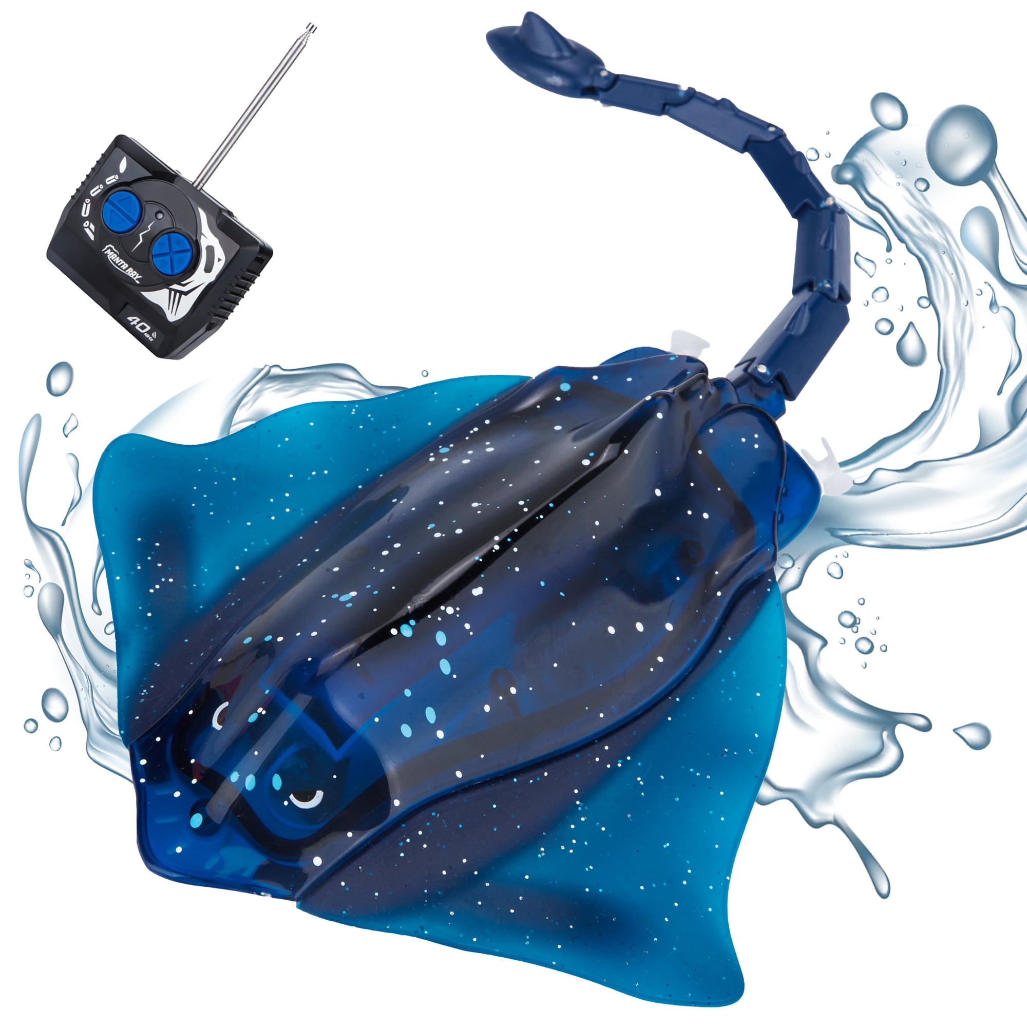 Contixo RC Stingray Toy, Waterproof Remote Control Fish, LED Lights ...