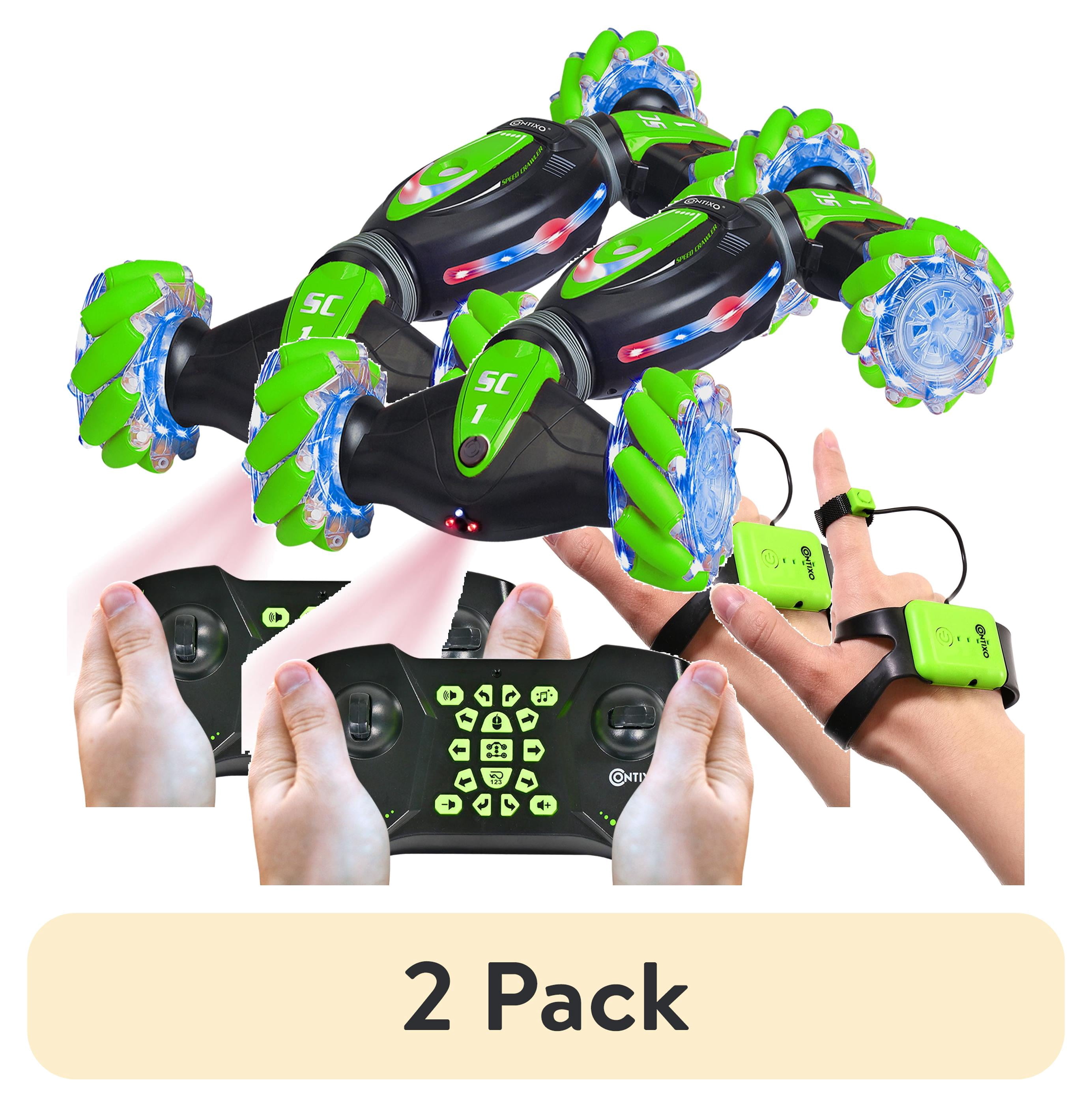 (2 pack) Contixo Remote Control Car, Gesture Sensing RC Stunt Car, LED ...