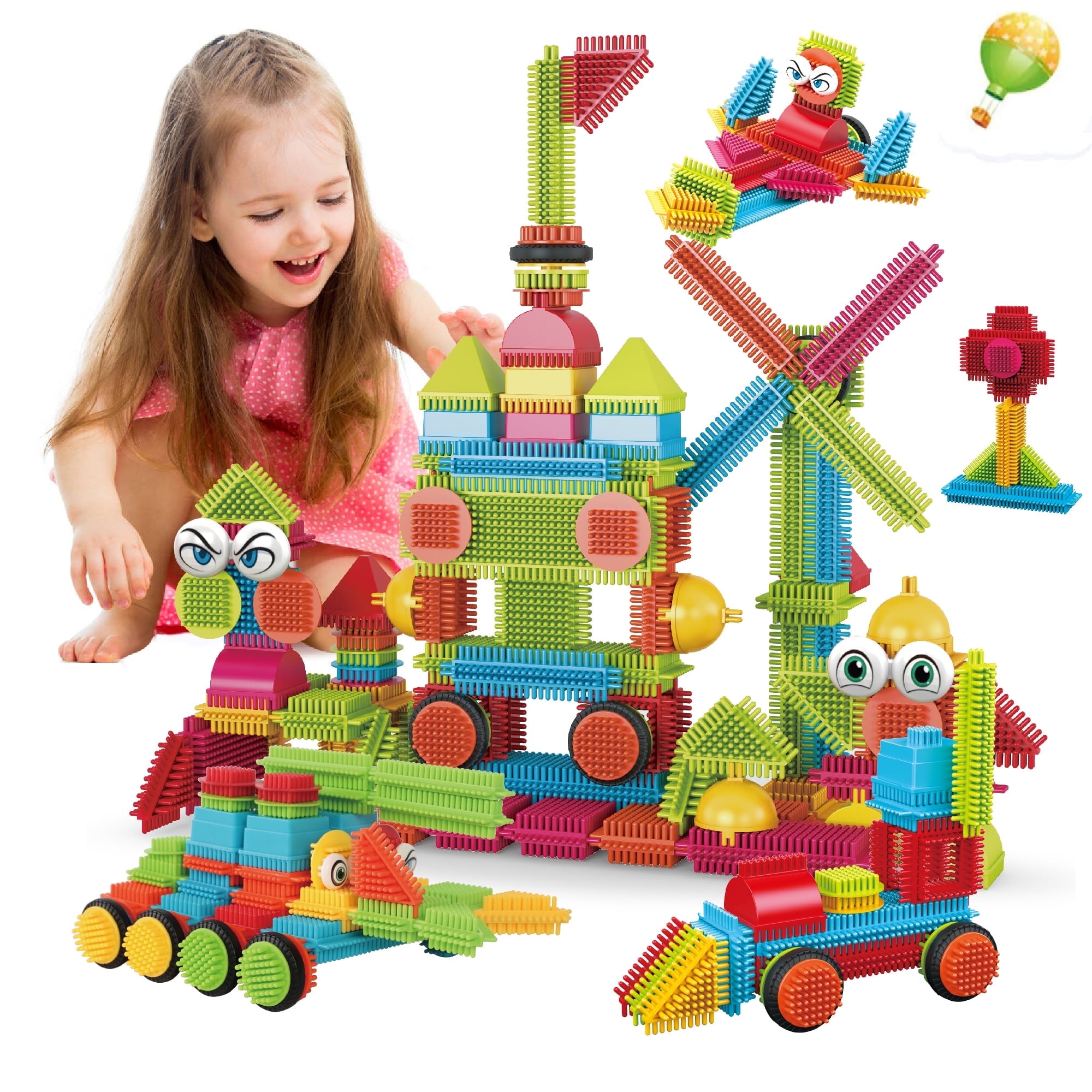 Contixo STEM Bristle Building Blocks for Toddlers & Kids Ages 3-8 ...