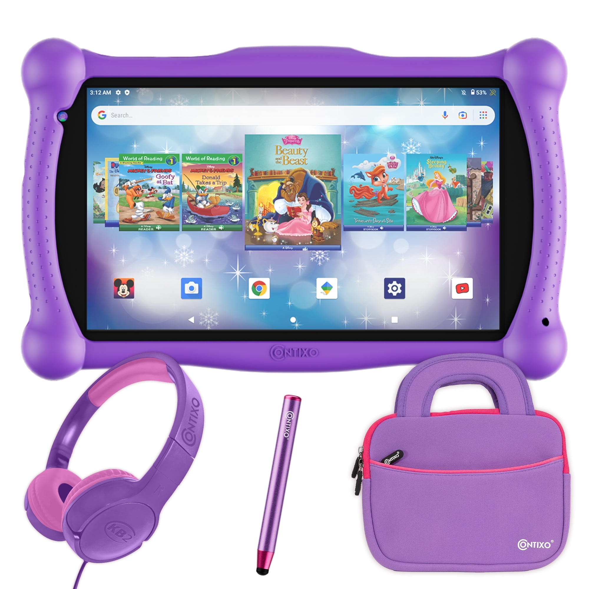 Contixo V10 7" Disney Kids Tablet Bundle - 32GB, 15 Apps, Headphones ...
