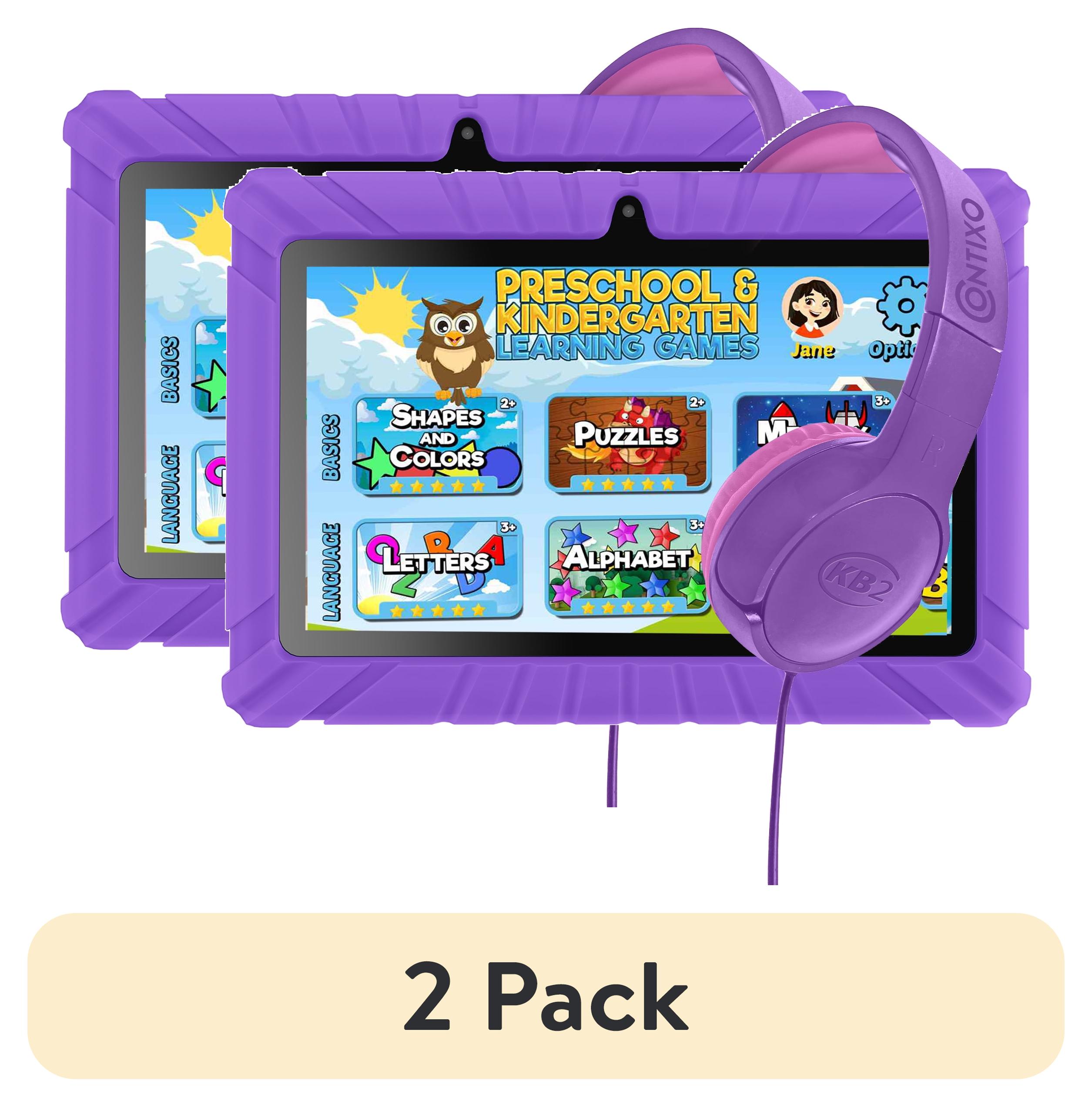 (2 pack) Contixo 7" Kids Tablet Bundle, STEM Learning w/ Contixo ...