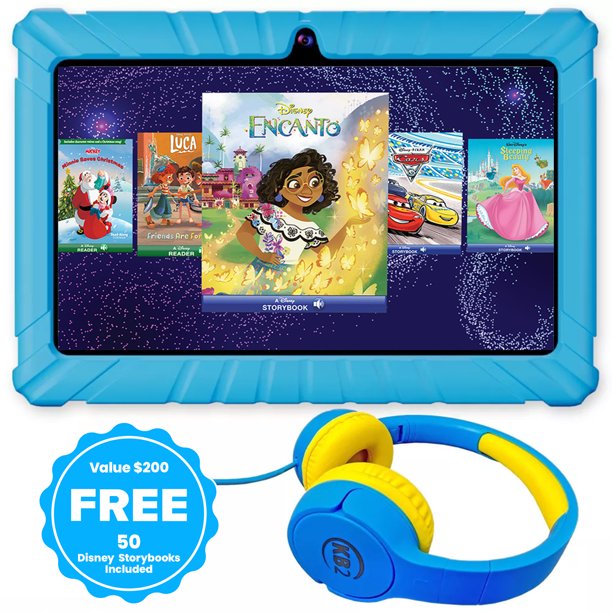 Contixo 7" Kids Tablet Bundle, STEM Learning w/ Contixo Academy, Kids ...