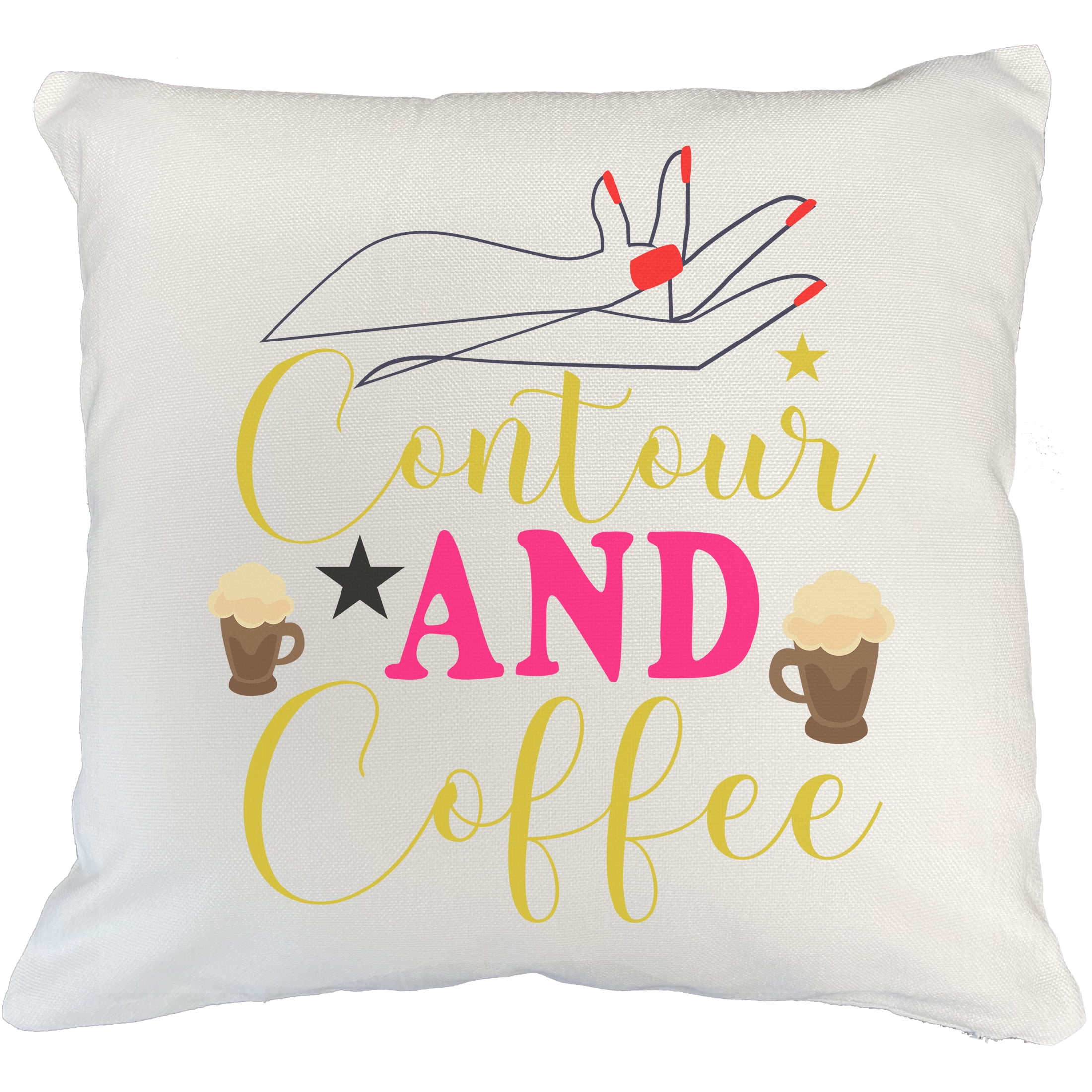 Contour & Coffee, Quote About Contouring w/ Mugs Design - Beauty Themed ...