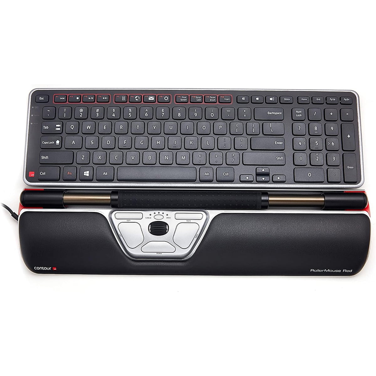 Contour Balance Programmable Wireless Keyboard with RollerMouse Red ...