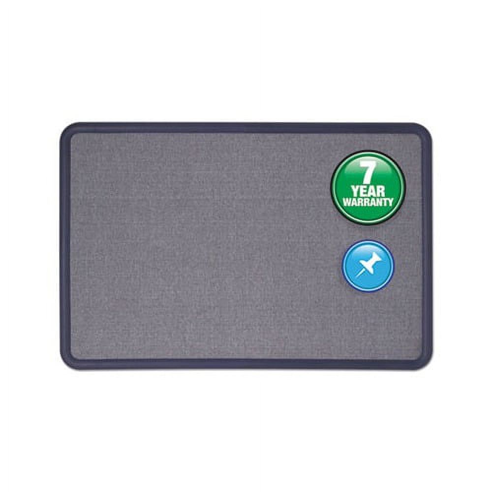 Contour Fabric Bulletin Board 36 x 24, Light Blue, Plastic Navy Blue ...