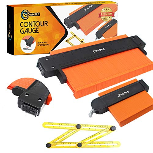 Contour Gauge Profile Tool with Lock, 5 and 10 inch Widen Outline Shape ...