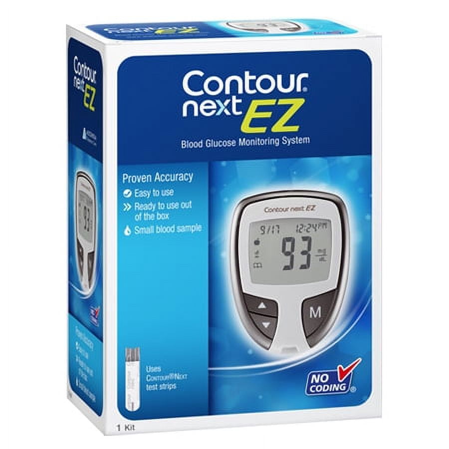 Contour Next EZ Blood Glucose Monitor Model, 7252 HSA/FSA Eligible ...