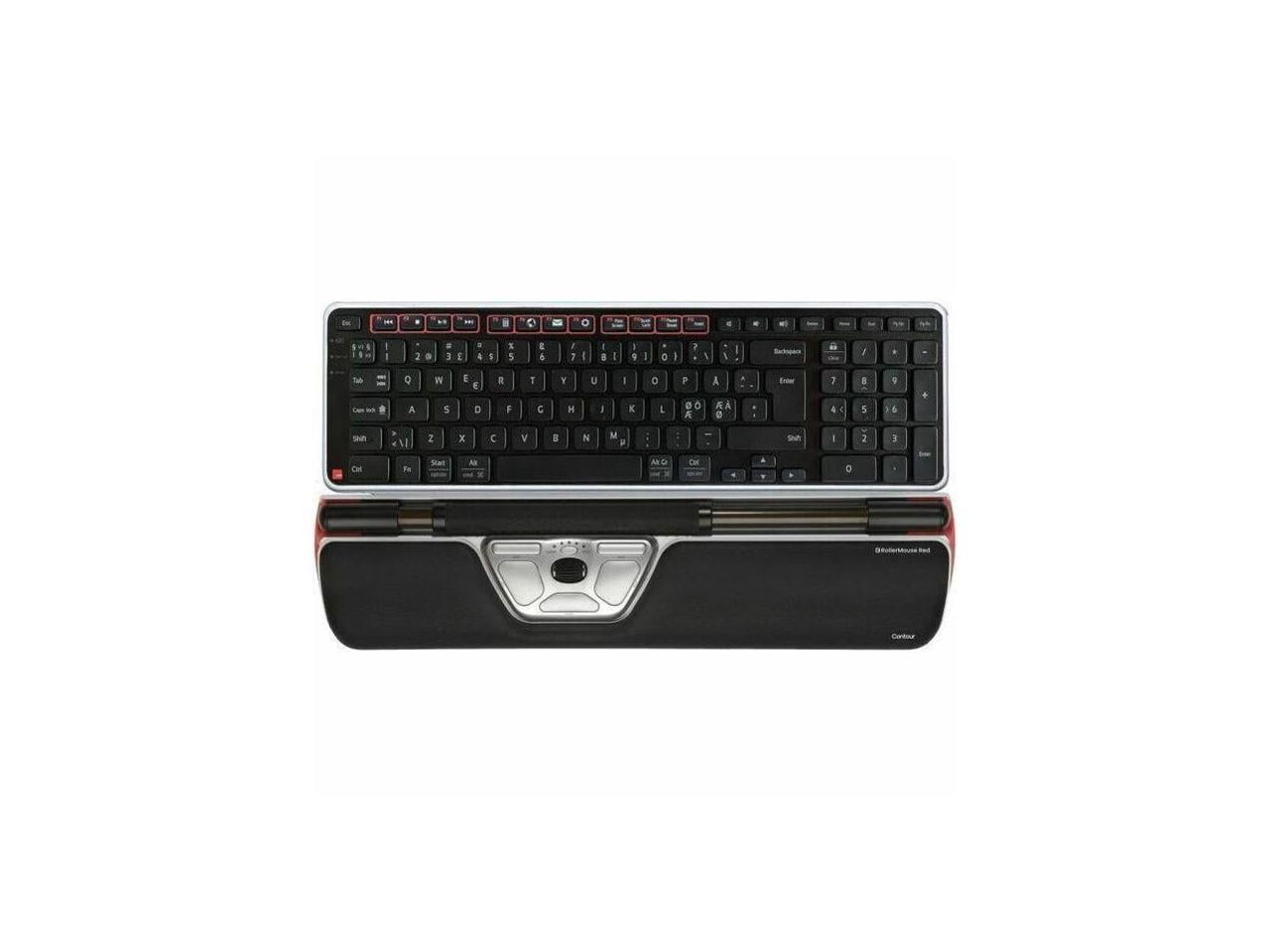 Contour Ultimate Workstation Red Keyboard & Mouse - Wireless Keyboard ...