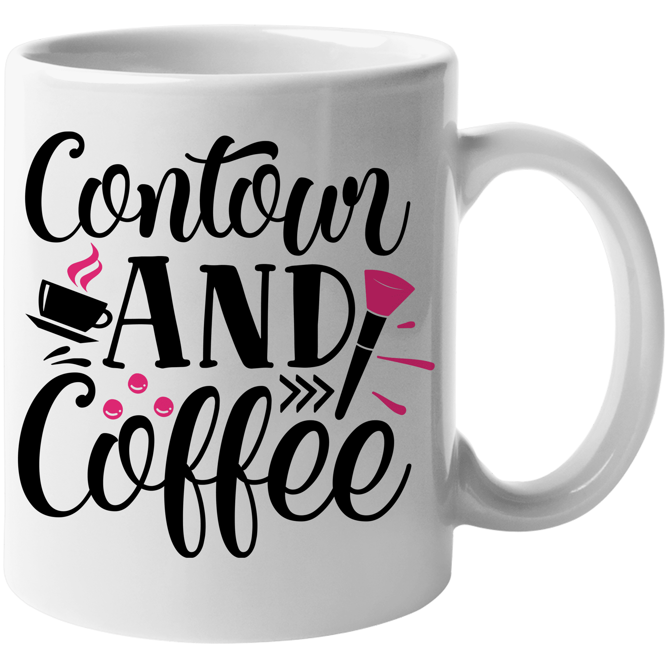 Contour and Coffee with Artsy Design - Beauty Themed Merch for Makeup ...