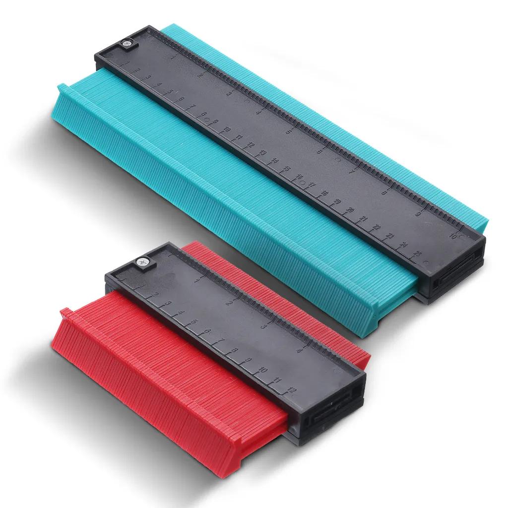Contour gauge set of 2 measuring and planing tools for irregular ...