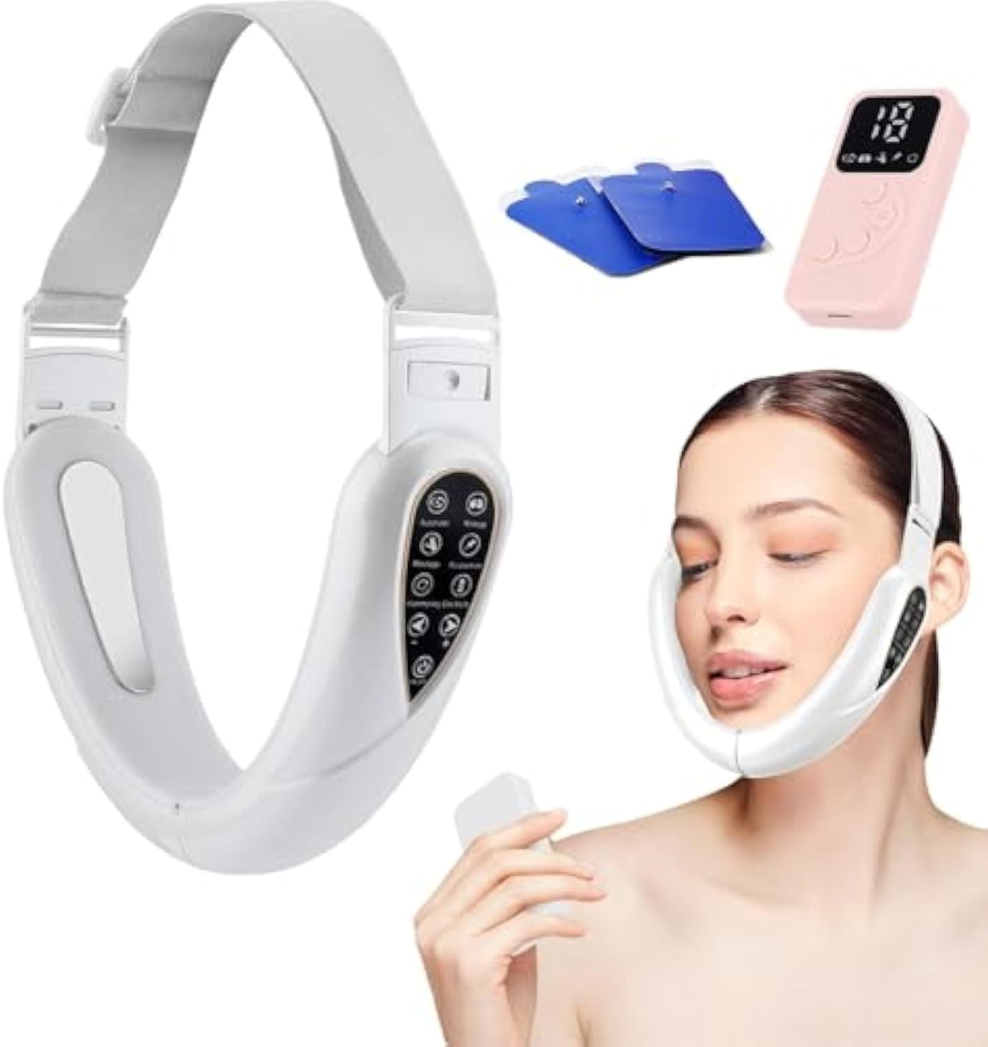 Contourflex 4-in-1 Massager for Face, Contour Flex Facial Sculpting Device for Double Chin, 5 ...