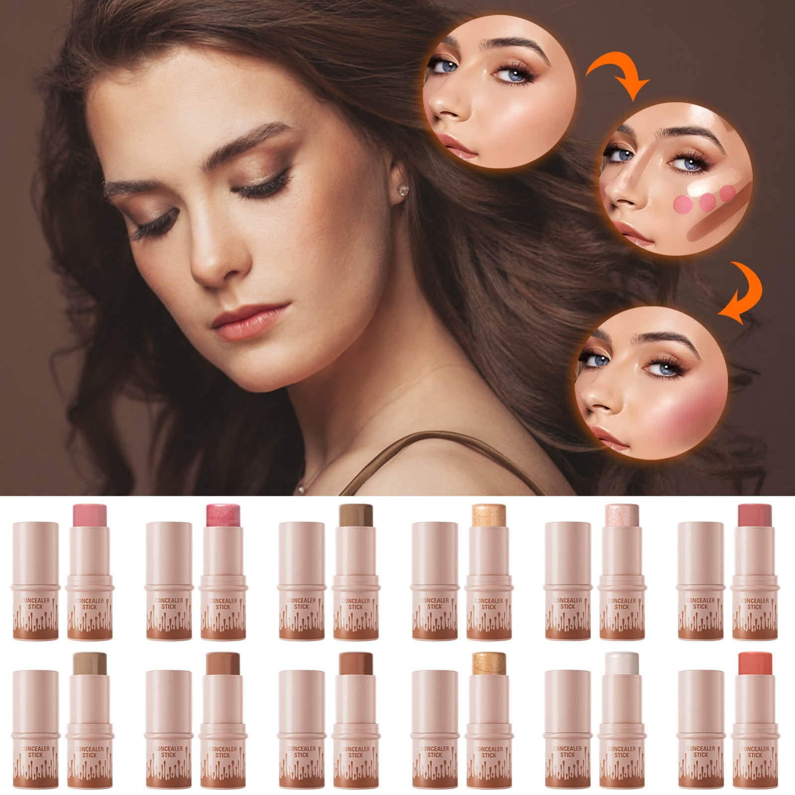 Contouring Blush Stick, 3d Face Shaping, Long-Lasting Color, Sleek ...