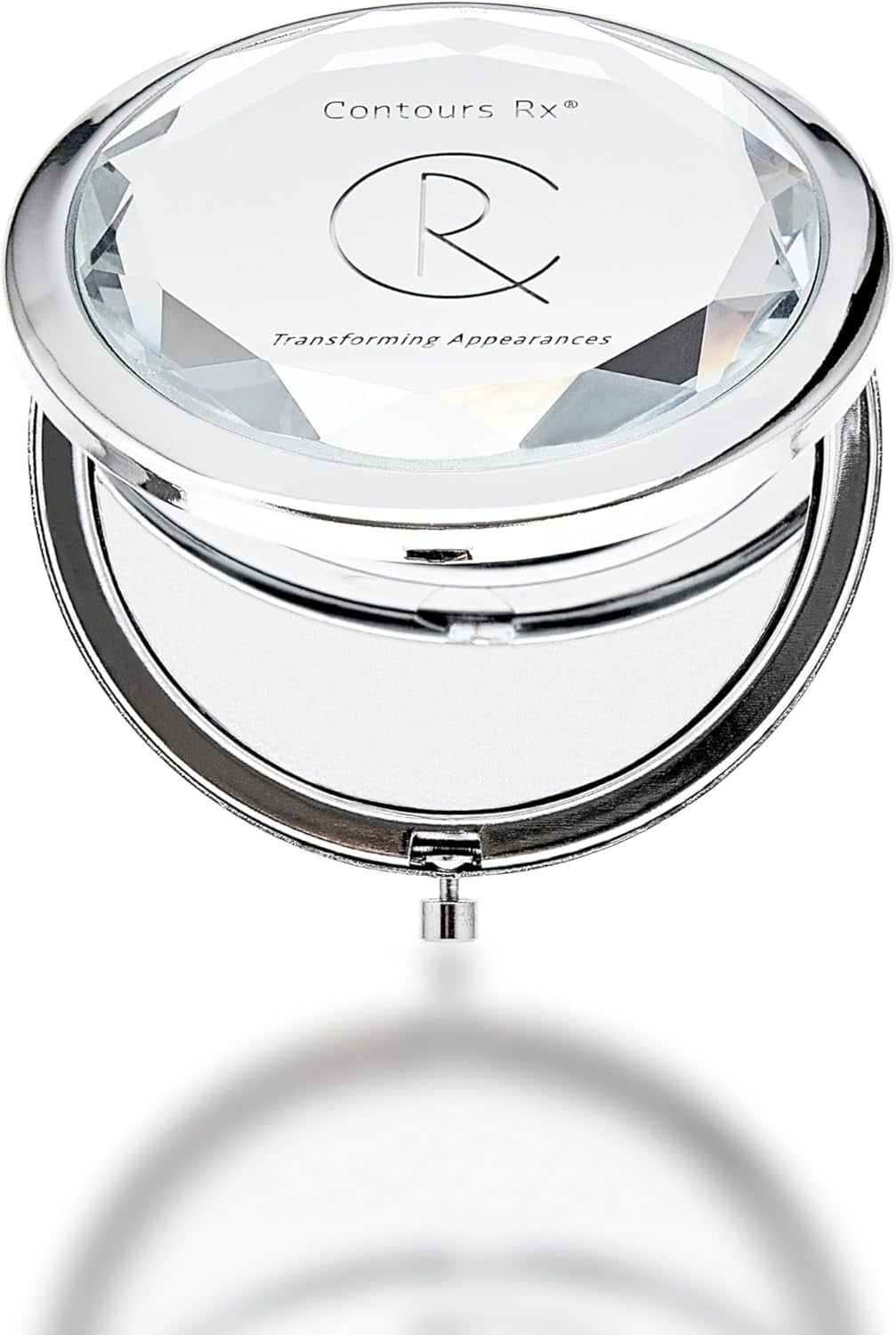 Contours Rx Crystal Compact Makeup Mirror – Dual-Sided 1x & 2X ...