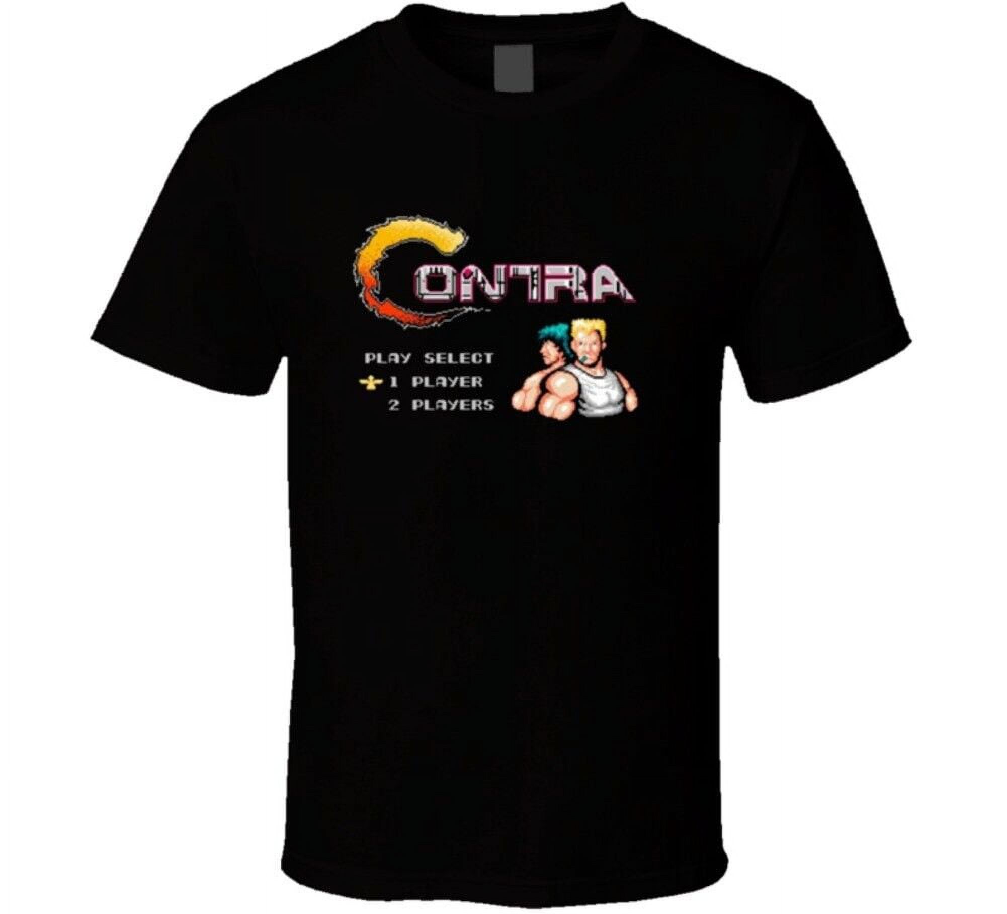 Contra Nes Title Screen Retro Video Game T ShirtChristmas Gift Shirt ...