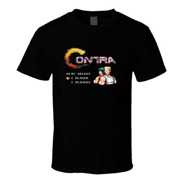 Contra Nes Title Screen Retro Video Game T ShirtChristmas Gift Shirt ...