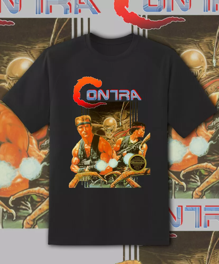 Contra Retro NEW Box Art Video Game Retro shirt S-6XL - Walmart.com
