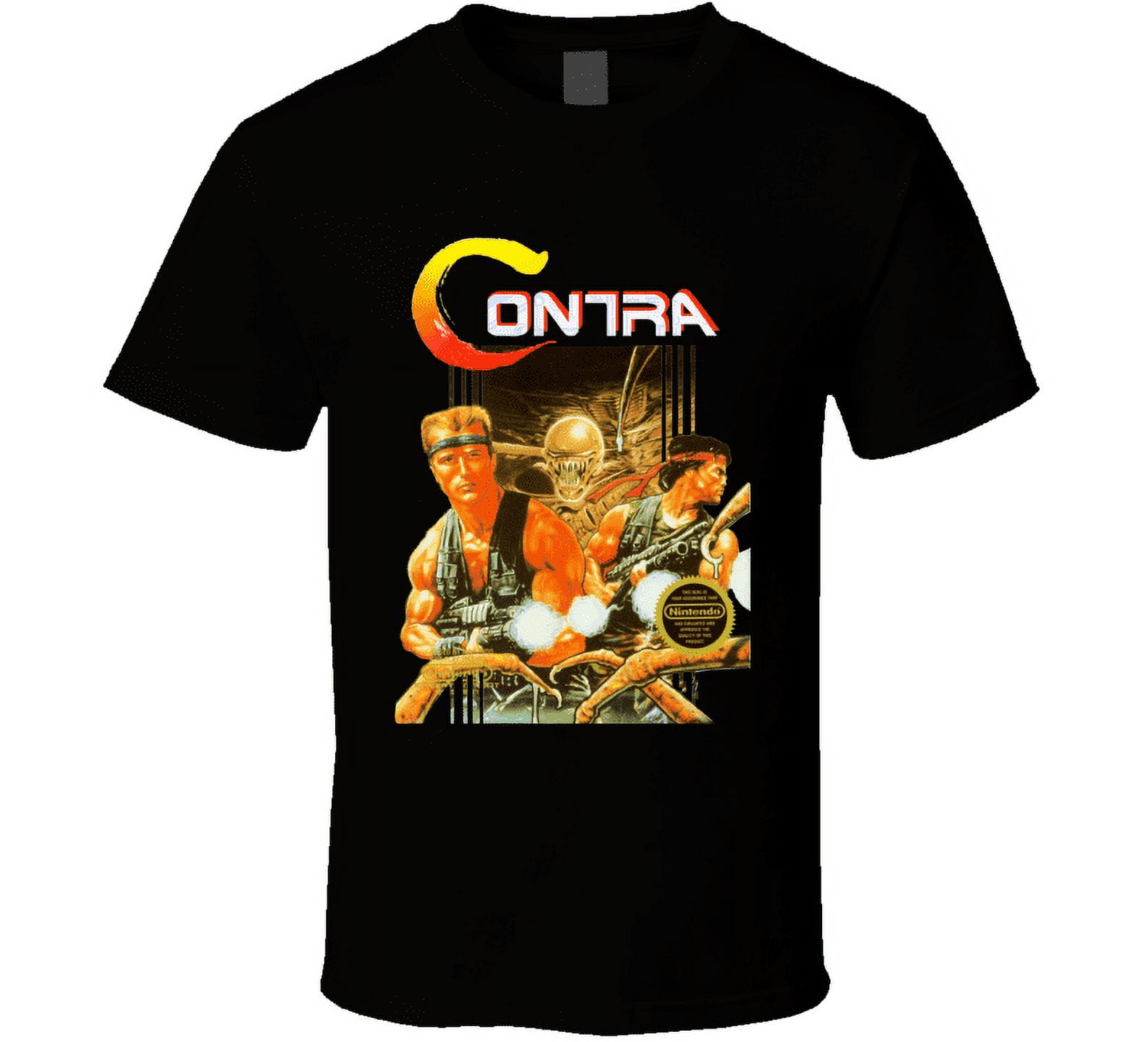 Contra Retro Nes Box Art Video Game Retro T Shirt - Walmart.com