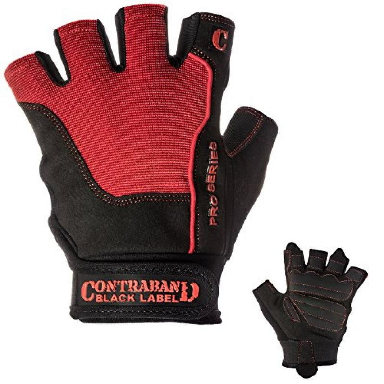 Contraband Black Label 5120 Pro Series Amara Leather Lifting Gloves w ...