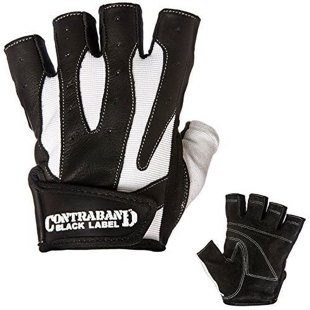 Contraband Black Label 5150 Mens Pro Leather Fingerless Weight Lifting ...