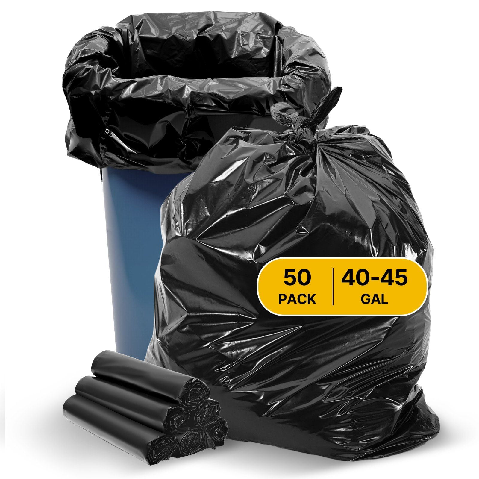 Contractor Trash Bags, 40-45 Gallon Heavy Duty Contractor Trash Bags, 1 ...