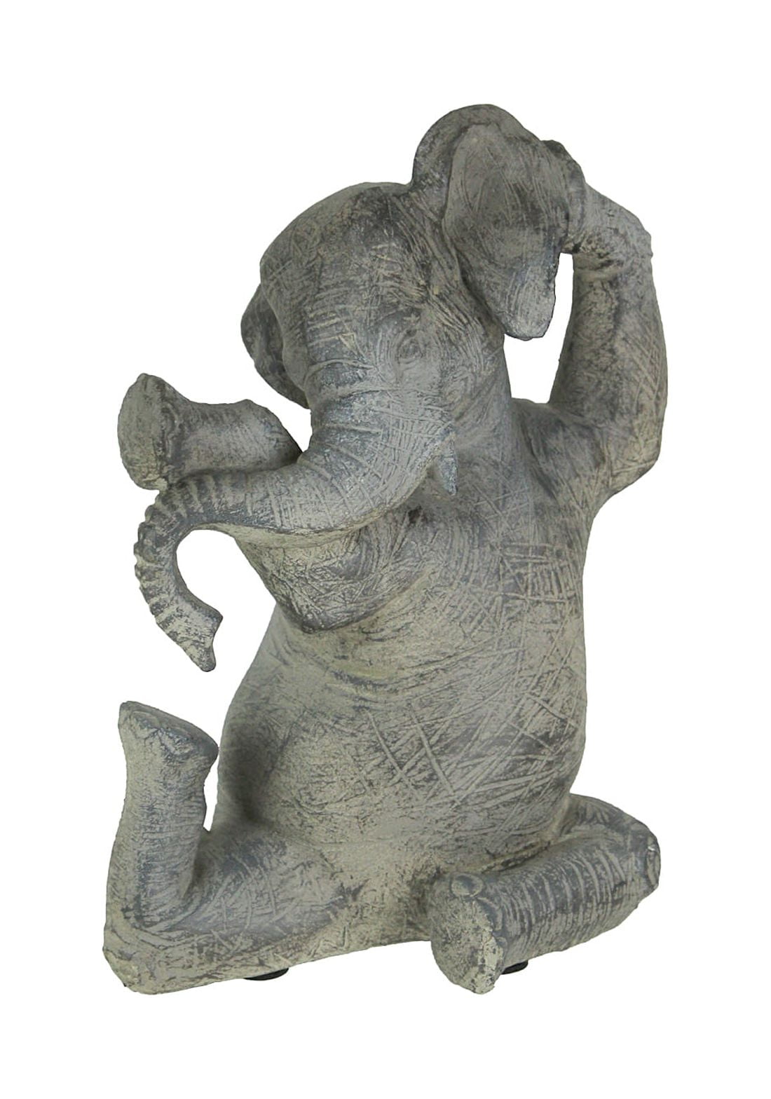Contrast Amazingly Limber Elephant Yoga Seated Pose Tabletop Statue 9 ...