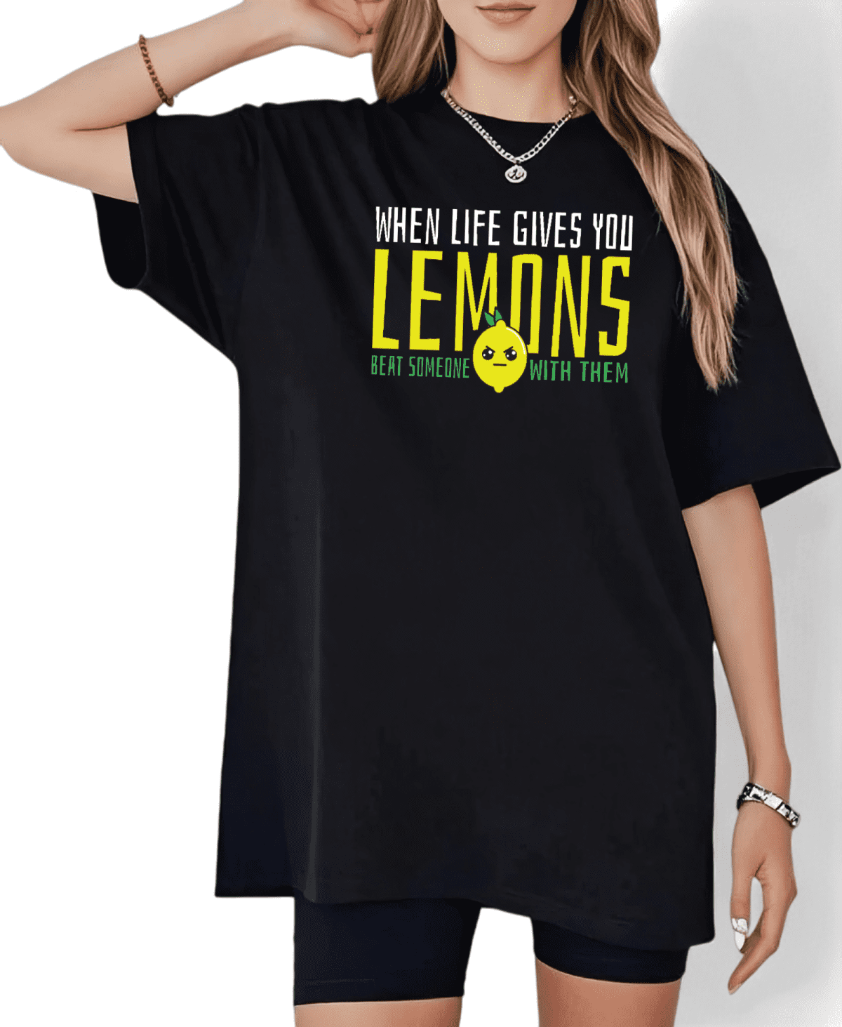Contrast Humor Lemon Meme Graphic Tees Single Sided Shirts Print Tshirt ...