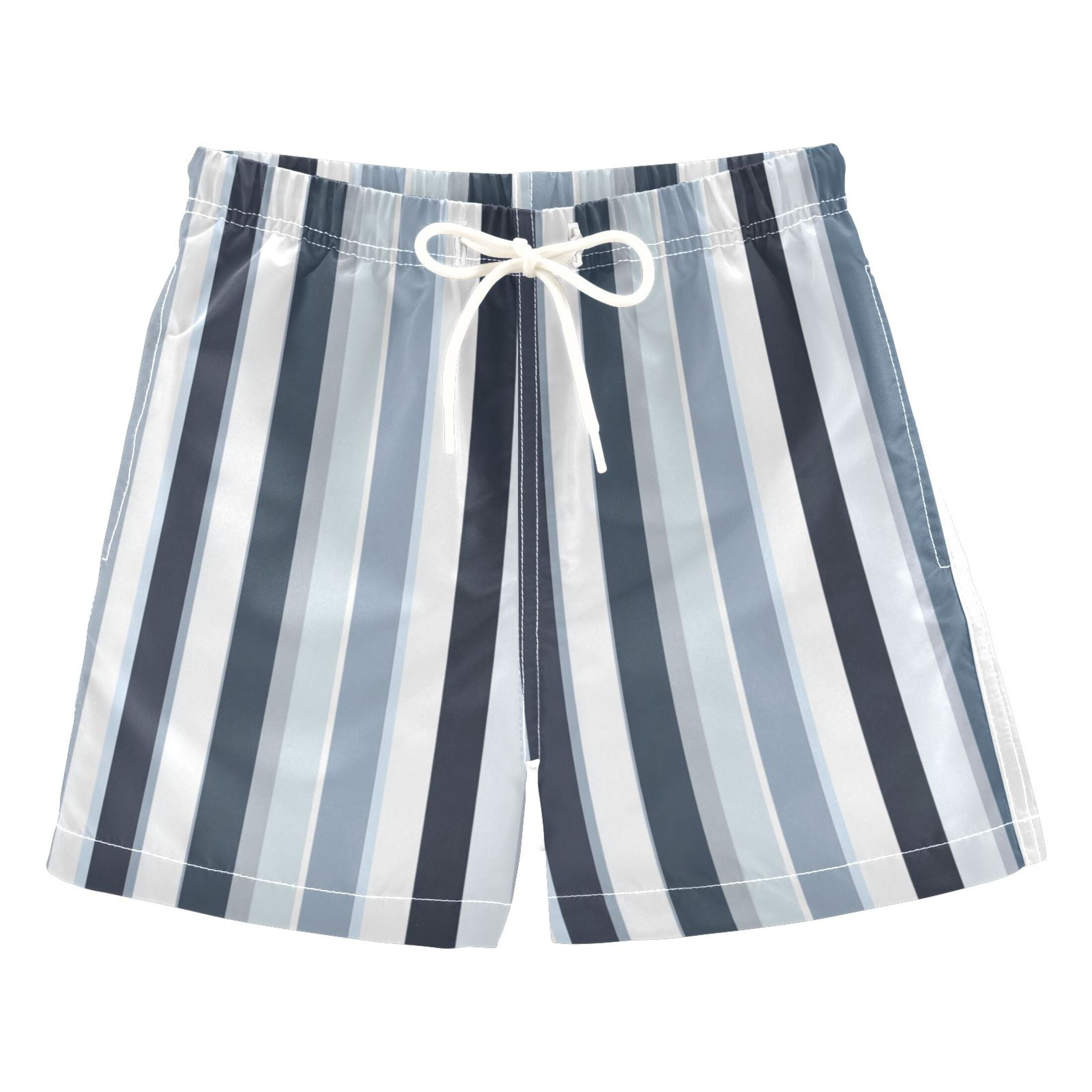 Contrast Striped Pattern Boys' Swim Trunks Beach Pool Shorts Quick Dry ...