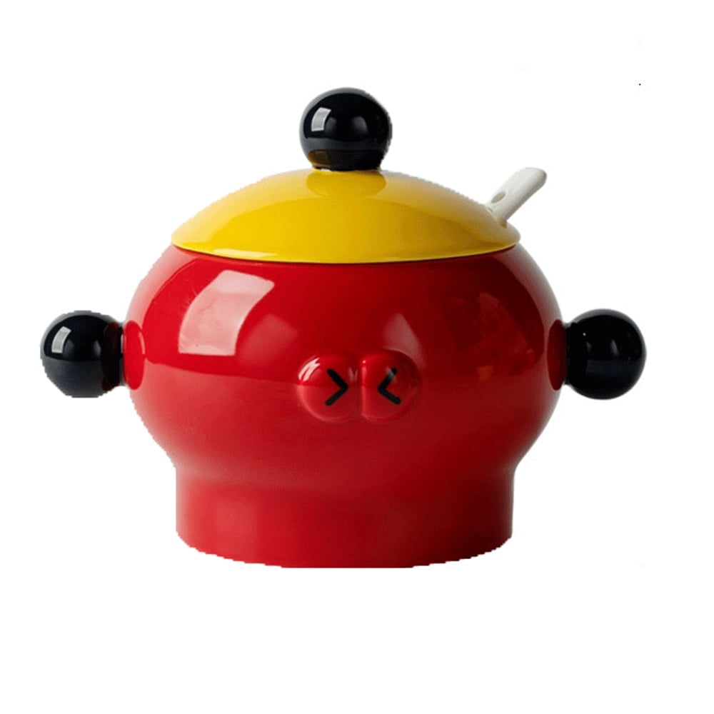 Contrast color lard jar household ceramic chili oil jar with lid large ...