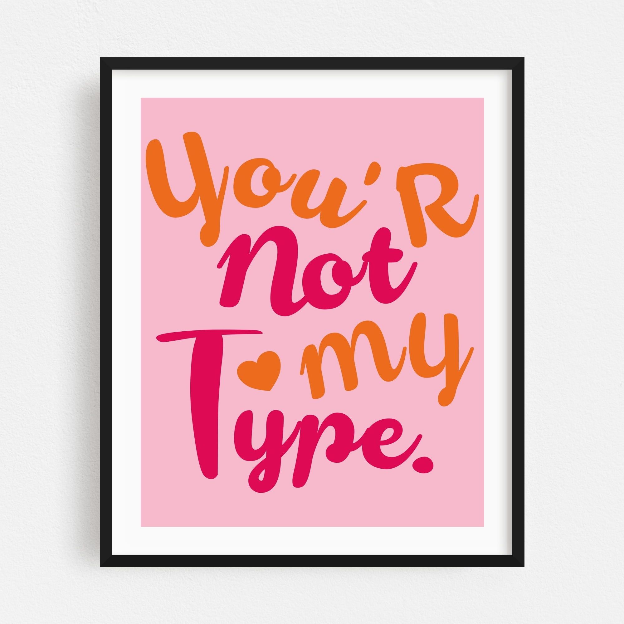 Contrast of Hearts - India Illustration Typography Quote Humor Modern ...