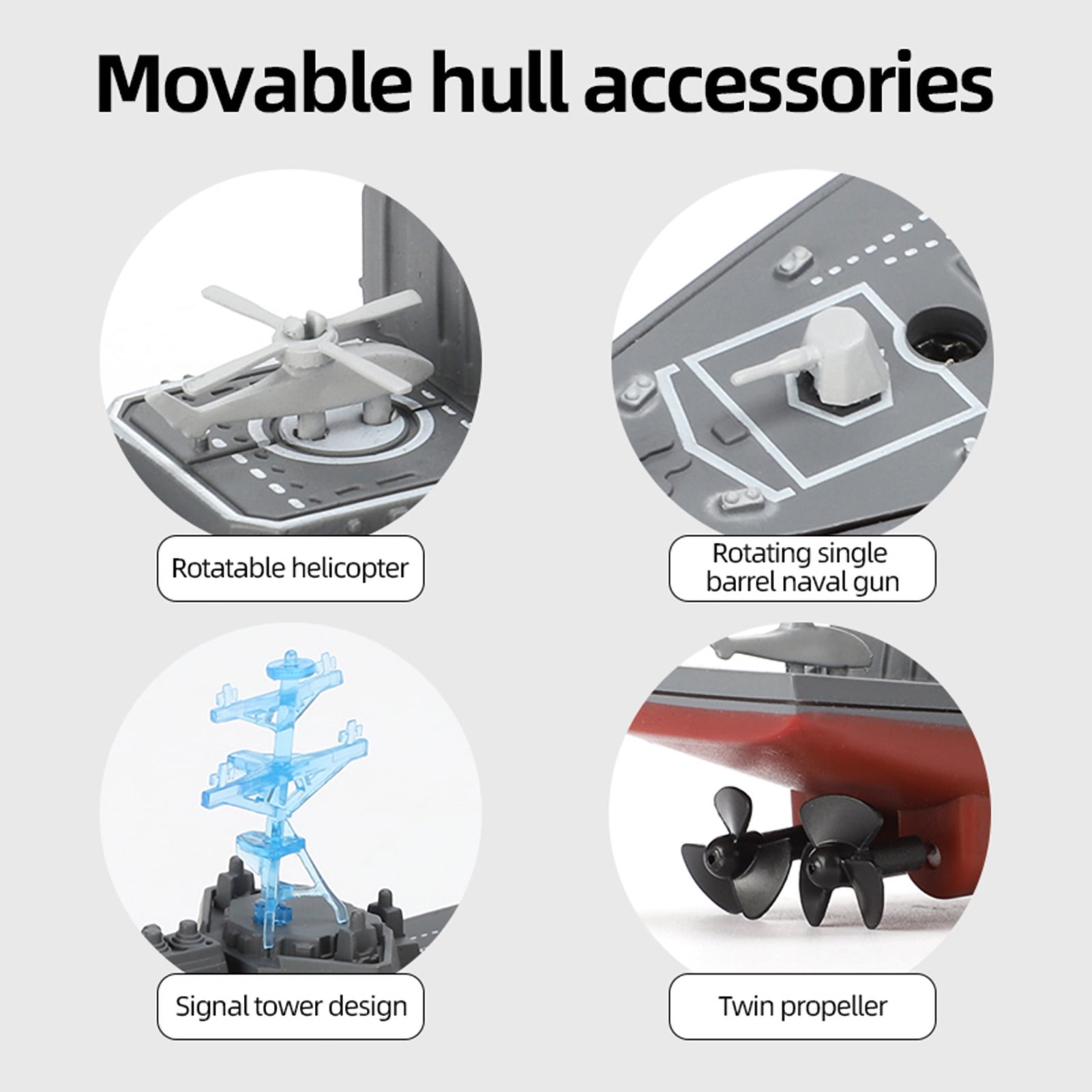 Control 2.4G Remote Control Boat Water Resistant High Speed Simulation ...