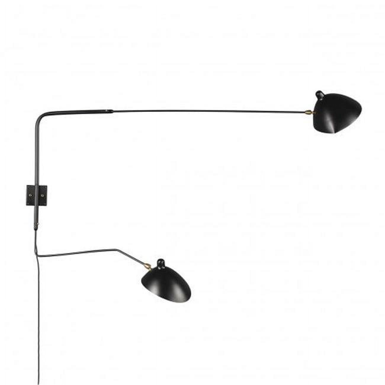 Control Brands LBW030BLKD The Nicklas Two Arm Wall Sconce, Black ...