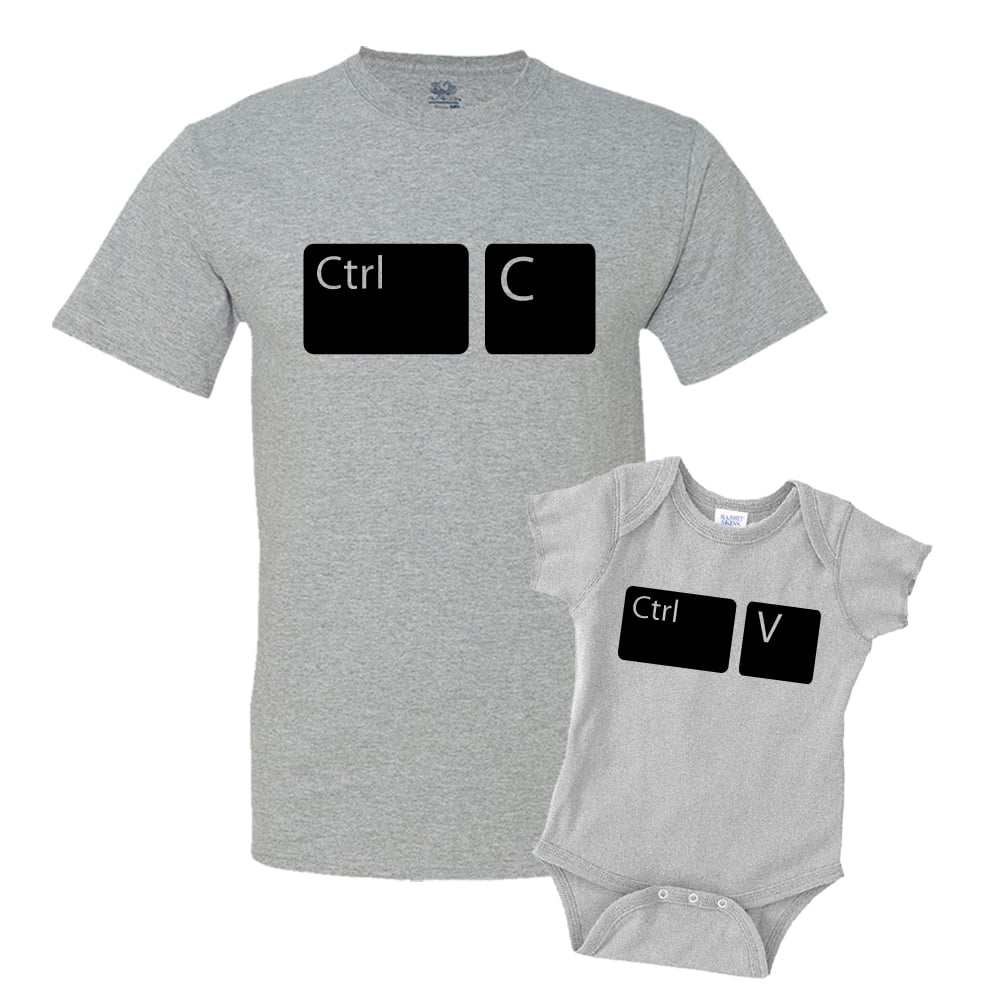 Control Copy and Control Paste Matching Father Son Shirts - Walmart.com