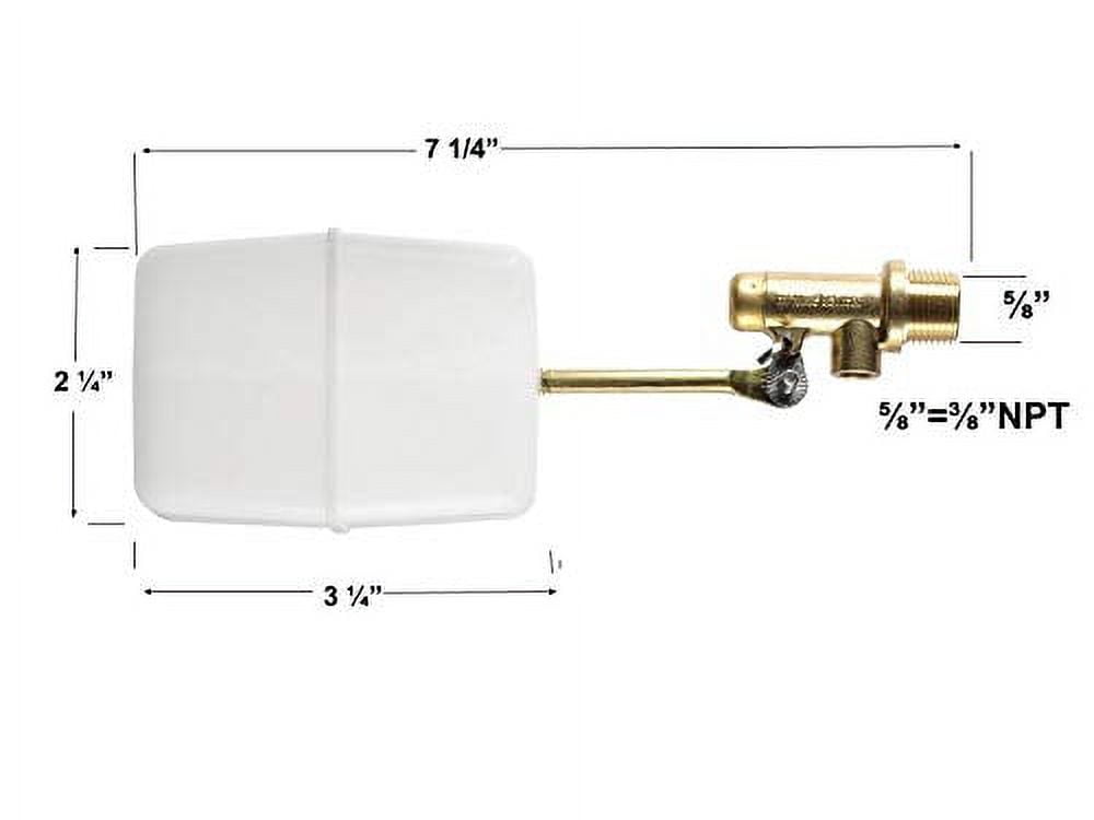Control Devices Heavy Duty Leveler Auto Fill 3/8" Water Float Valve w ...