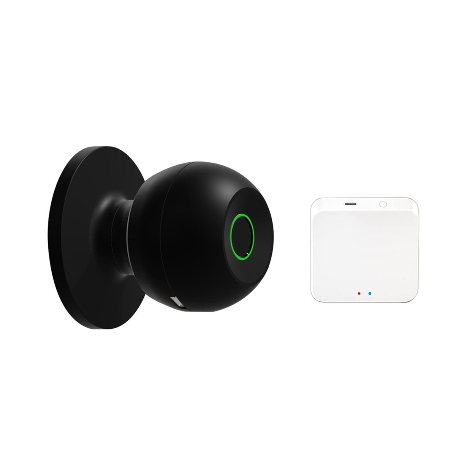 Control Fingerprint Round Door Knobs Rotation Lock Knobset Handle Metal ...