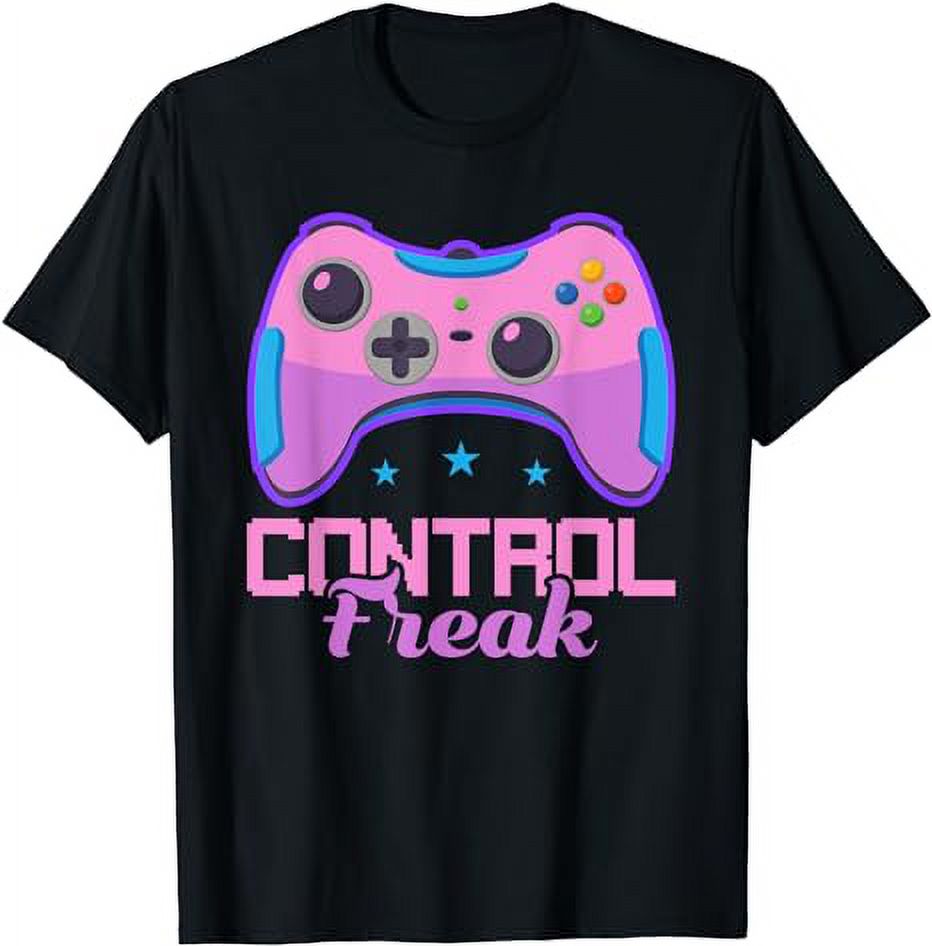 Control Freak - Gamer Girl Vaporwave Retro Video Games T-Shirt ...