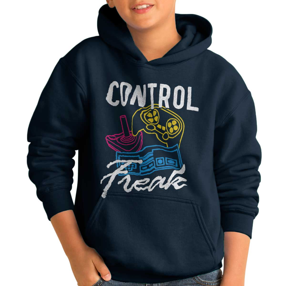 Control Freak Nerd Video Gaming Gamer Youth Hoodie Boy Girl Teen Brisco ...
